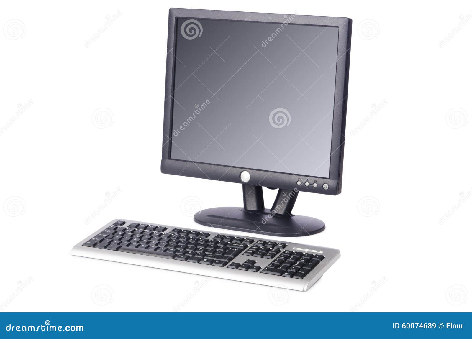 Desktop Computer Isolated on White Editorial Stock Image - Image of ...