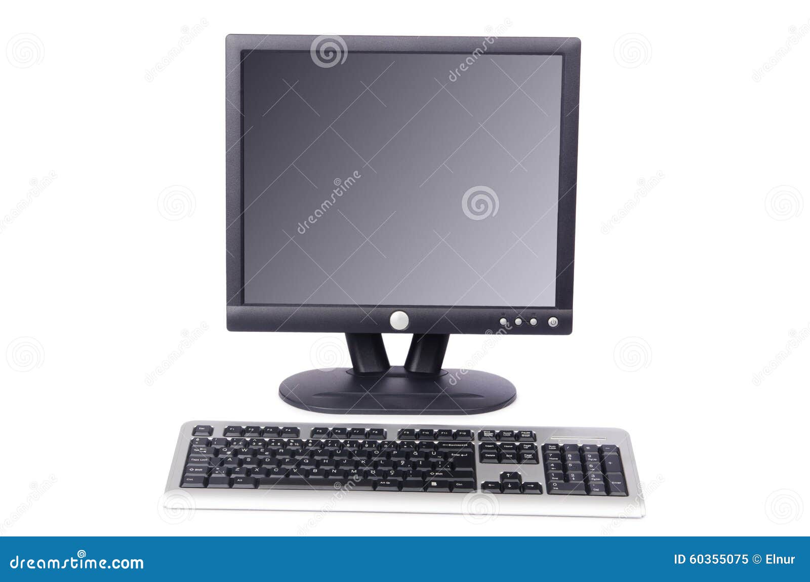 Desktop Computer Isolated on White Stock Image - Image of display ...