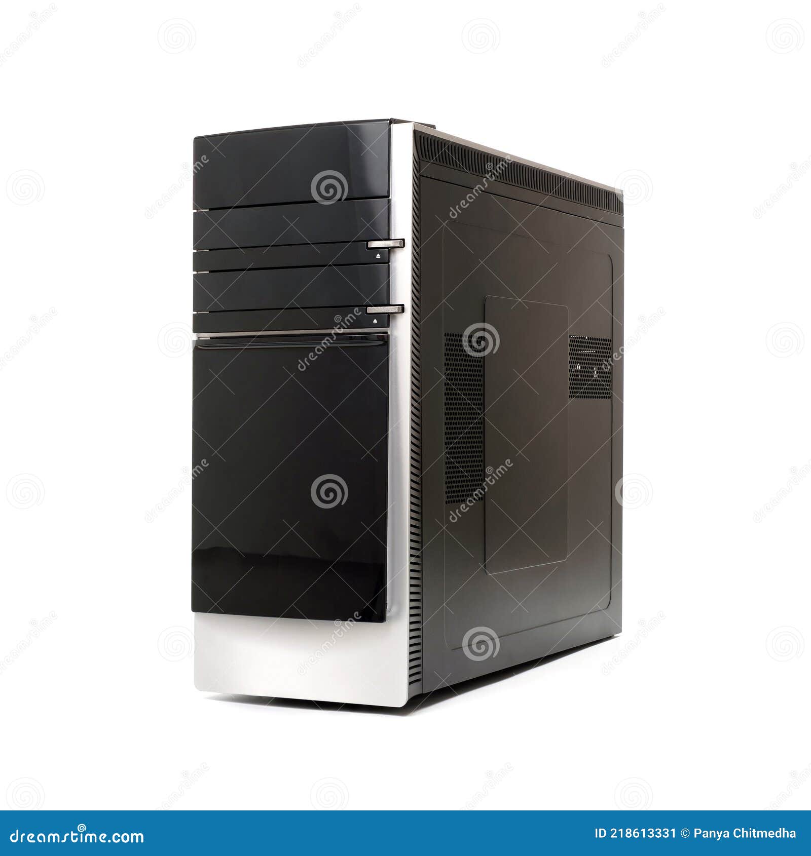 Desktop computer isolated stock image. Image of black - 218613331