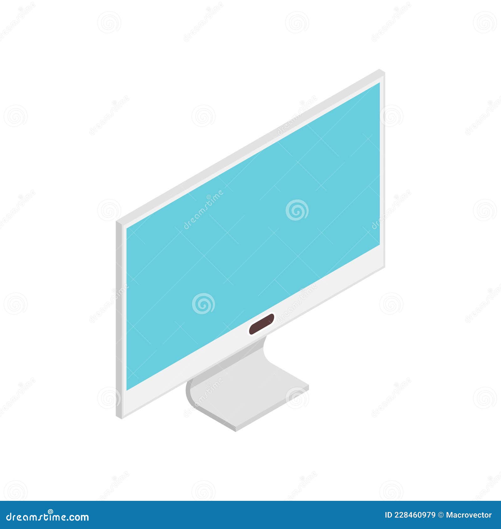 Desktop Computer Isometric Composition Stock Vector - Illustration of ...