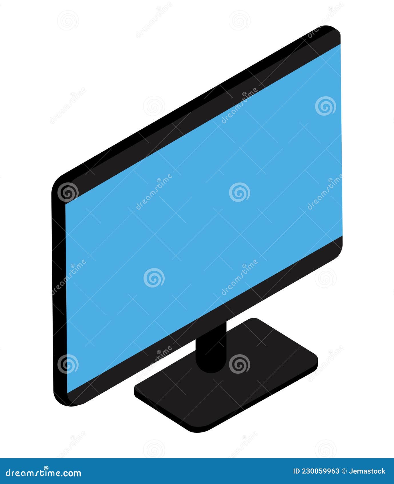 Desktop computer isometric stock vector. Illustration of technology ...