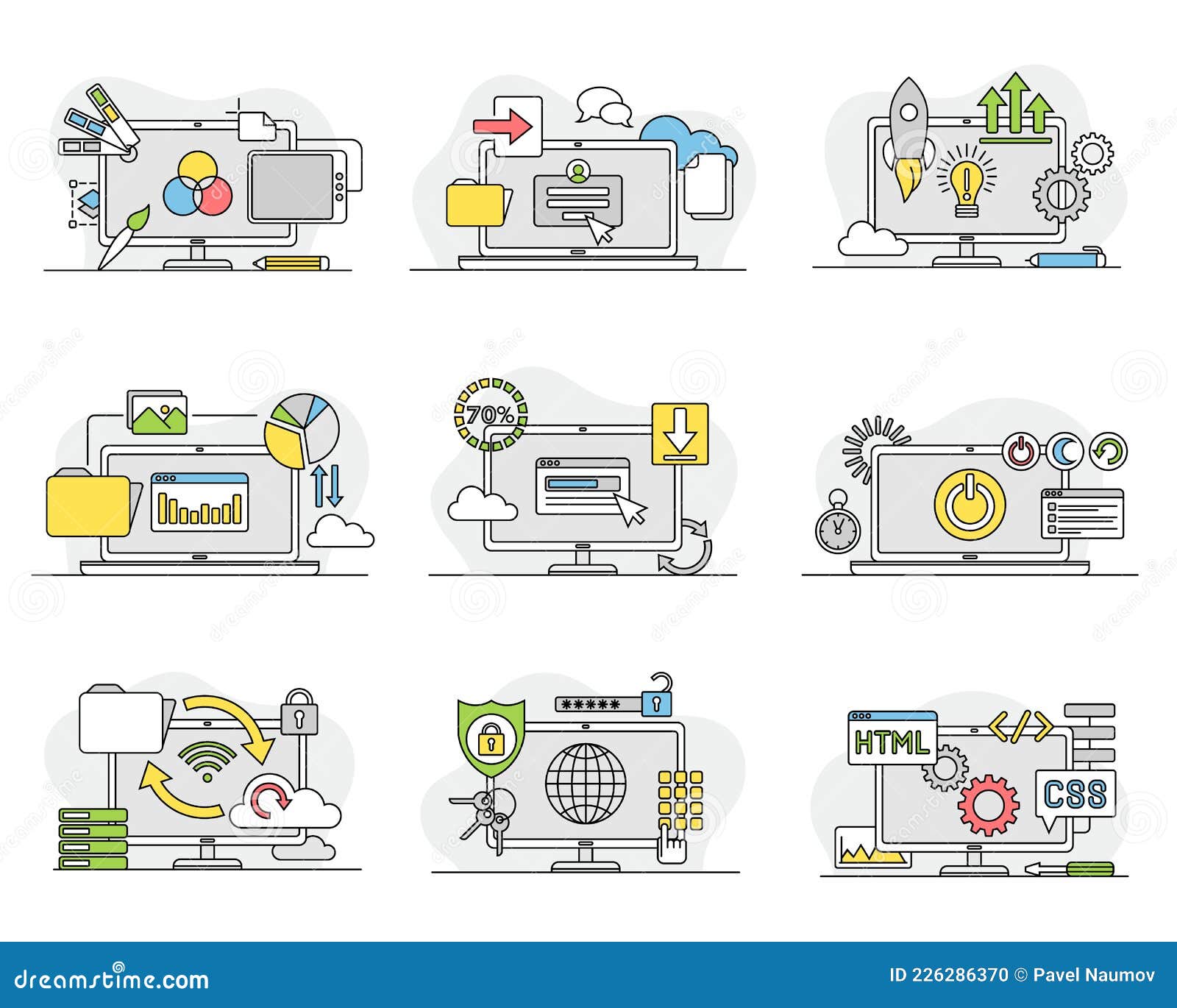 Desktop Computer and Laptop Monitor As Programmed Machine for ...