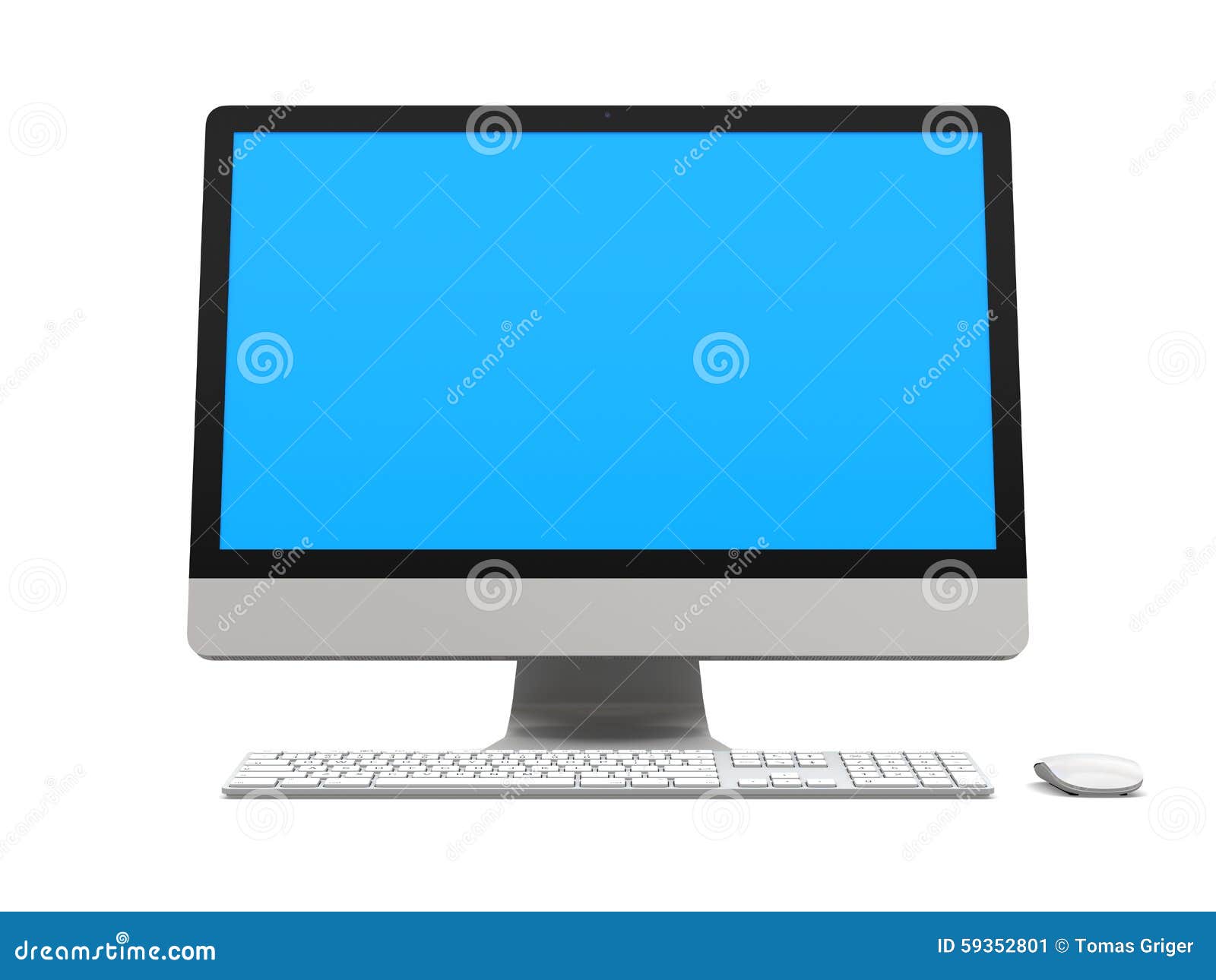 Desktop computer stock illustration. Illustration of monitor - 59352801