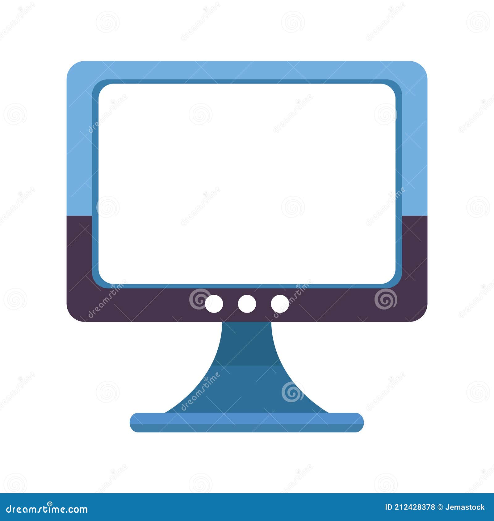 Desktop computer monitor stock vector. Illustration of vector - 212428378
