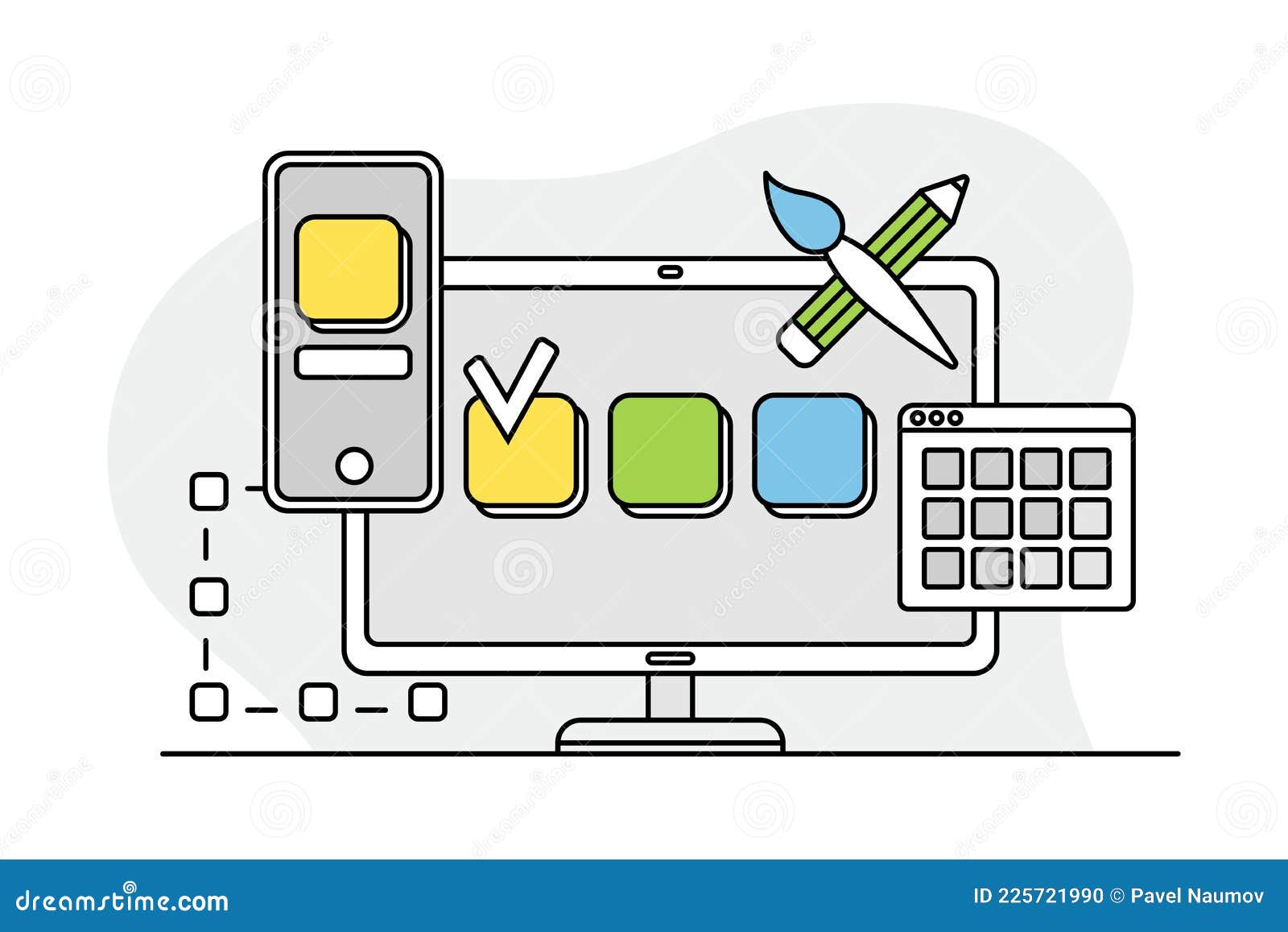 Desktop Computer Monitor with Graphic Editor As Programmed Machine for ...