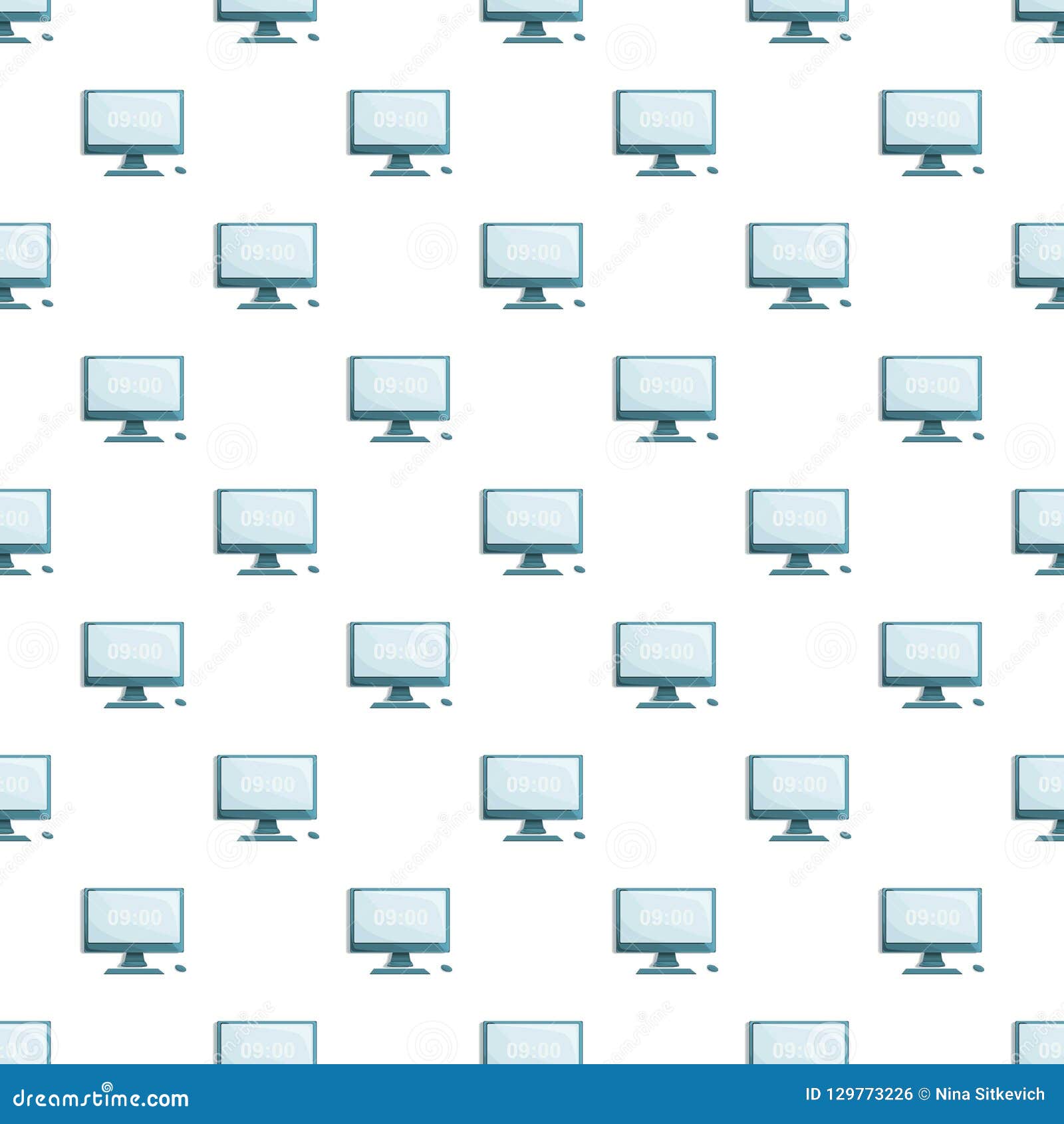 Desktop Computer Pattern Seamless Stock Vector - Illustration of ...