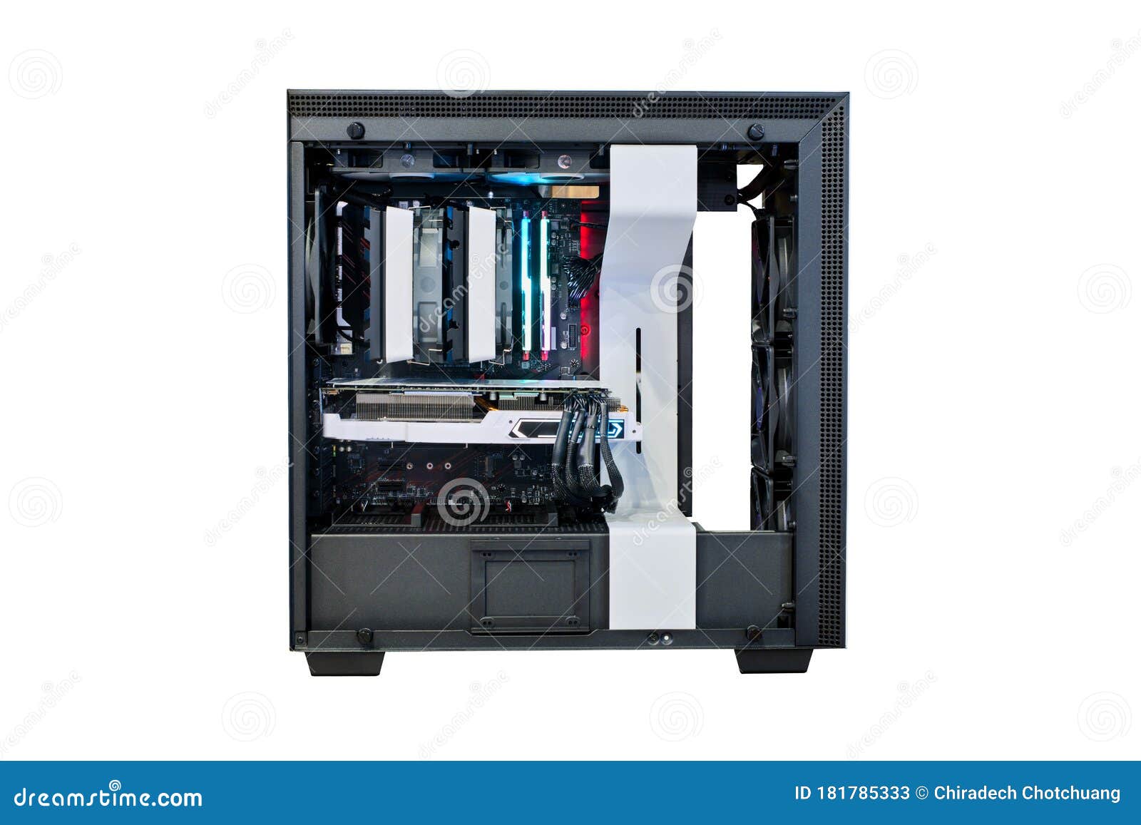 Desktop Computer PC on Case Stock Image - Image of device, internet ...