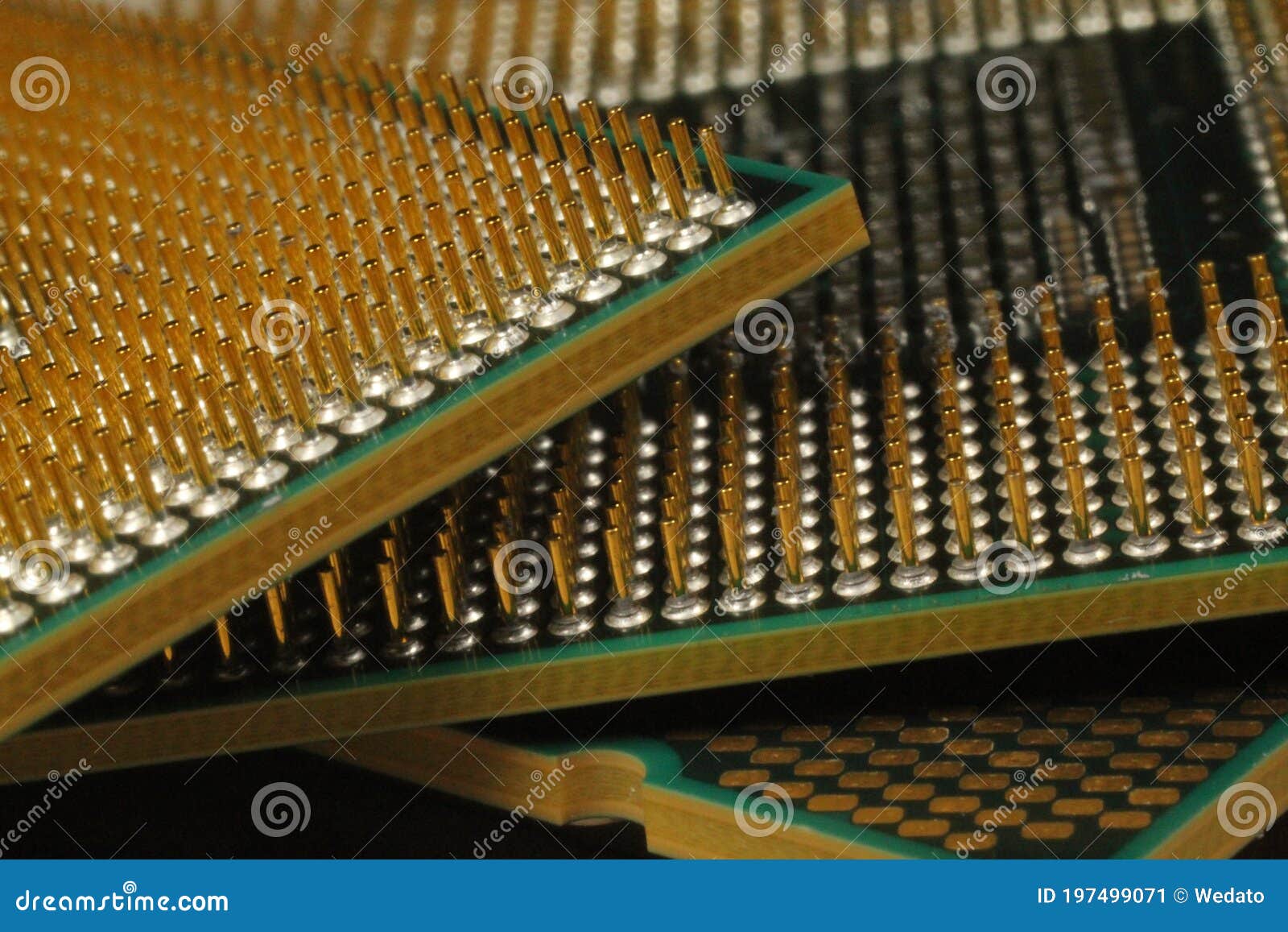 Desktop Computer Processor, Cpu Close-up Stock Image - Image of ...