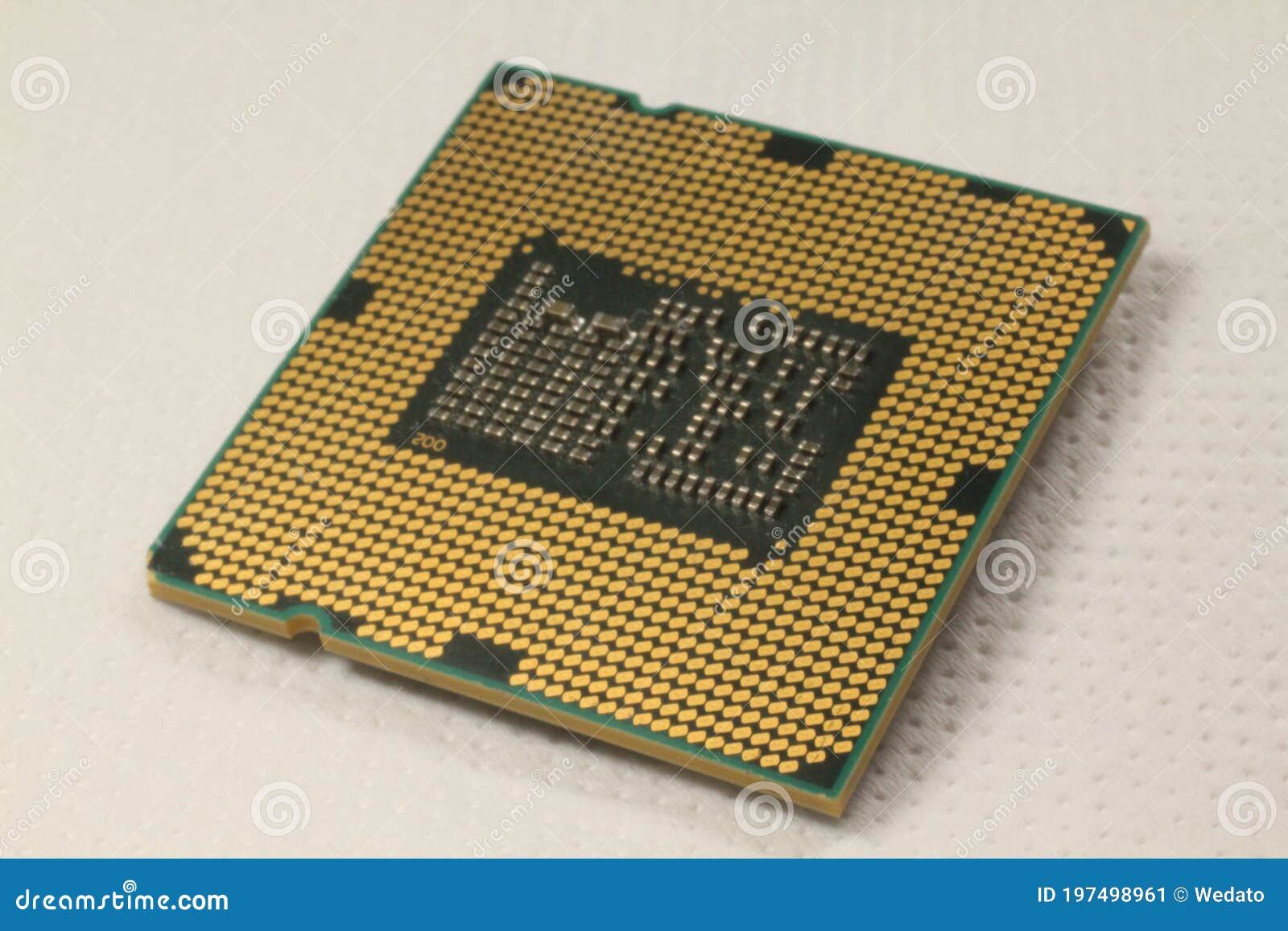 Desktop Computer Processor, Cpu Close-up Stock Image - Image of ...