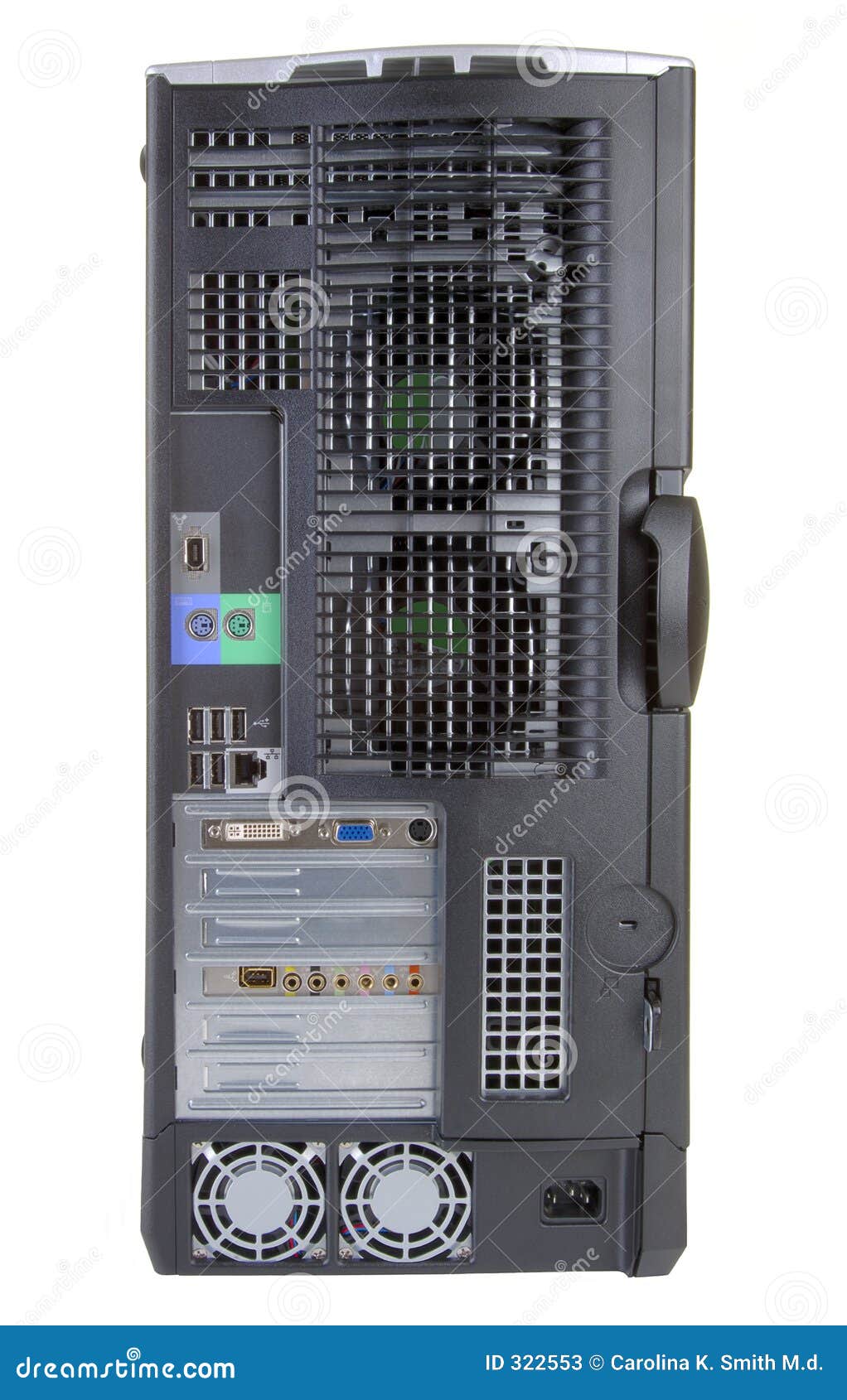 Desktop Computer Rear stock image. Image of modern, business - 322553