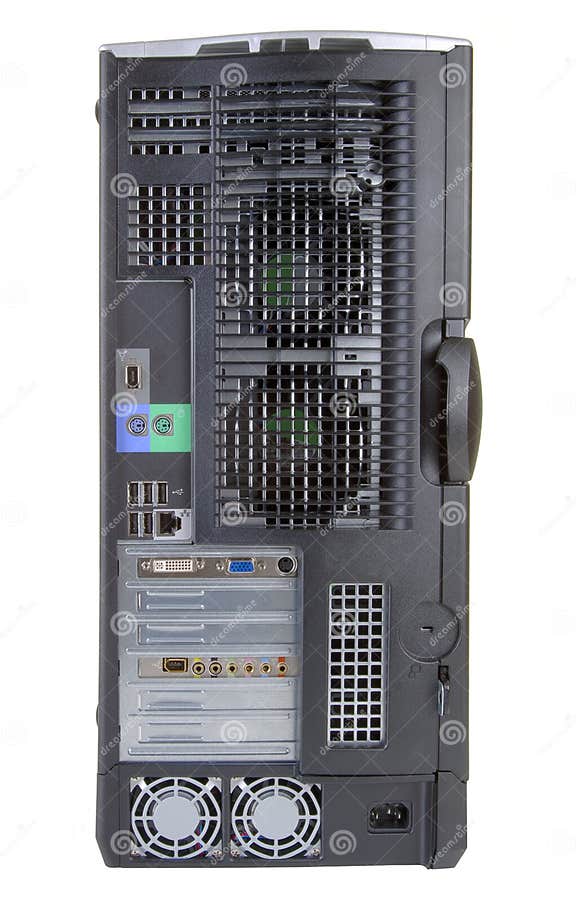 Desktop Computer Rear stock image. Image of modern, business - 322553