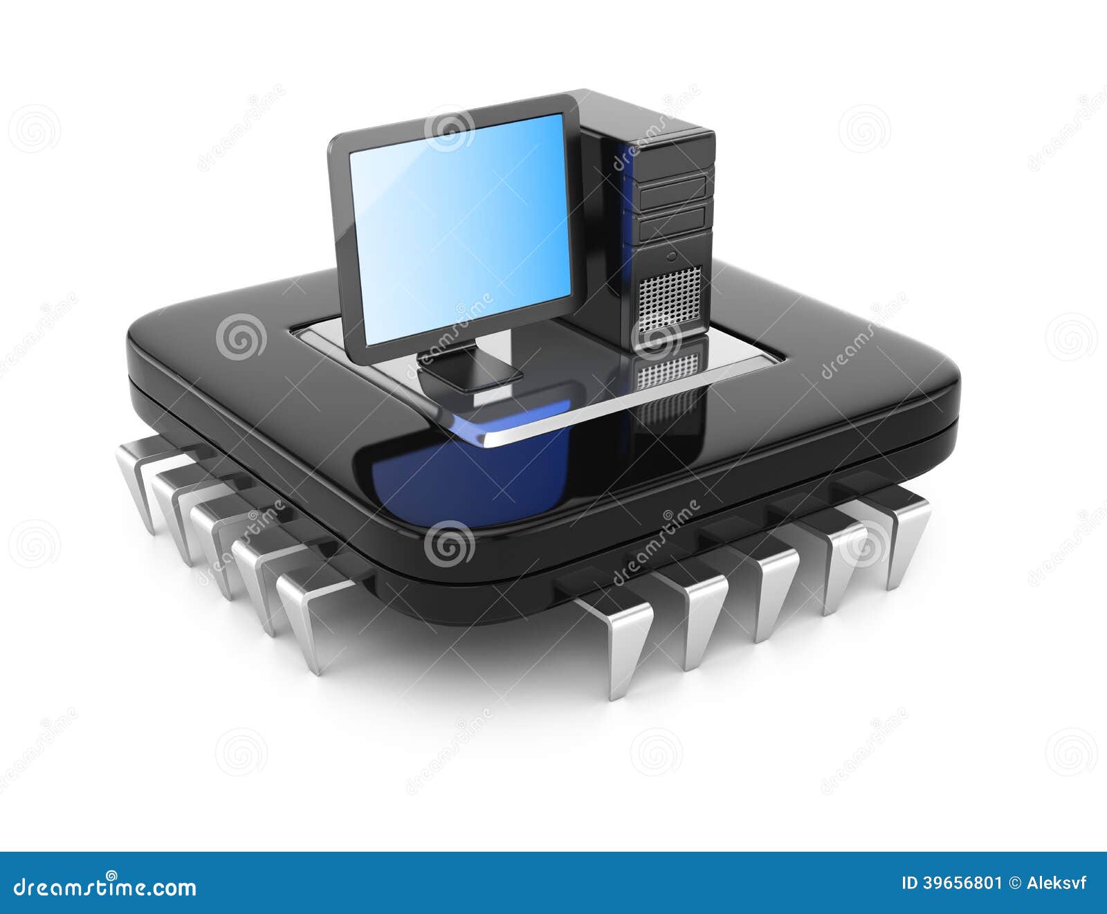 Desktop Computer Standing Cpu Chip Stock Illustrations – 4 Desktop ...