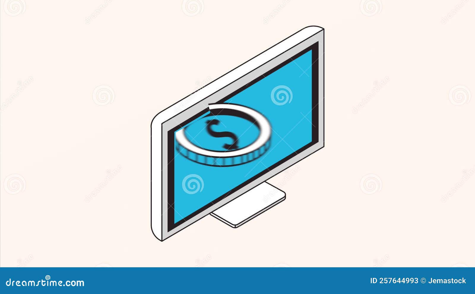 Desktop Computer Tech Device Animation Stock Video - Video of office ...