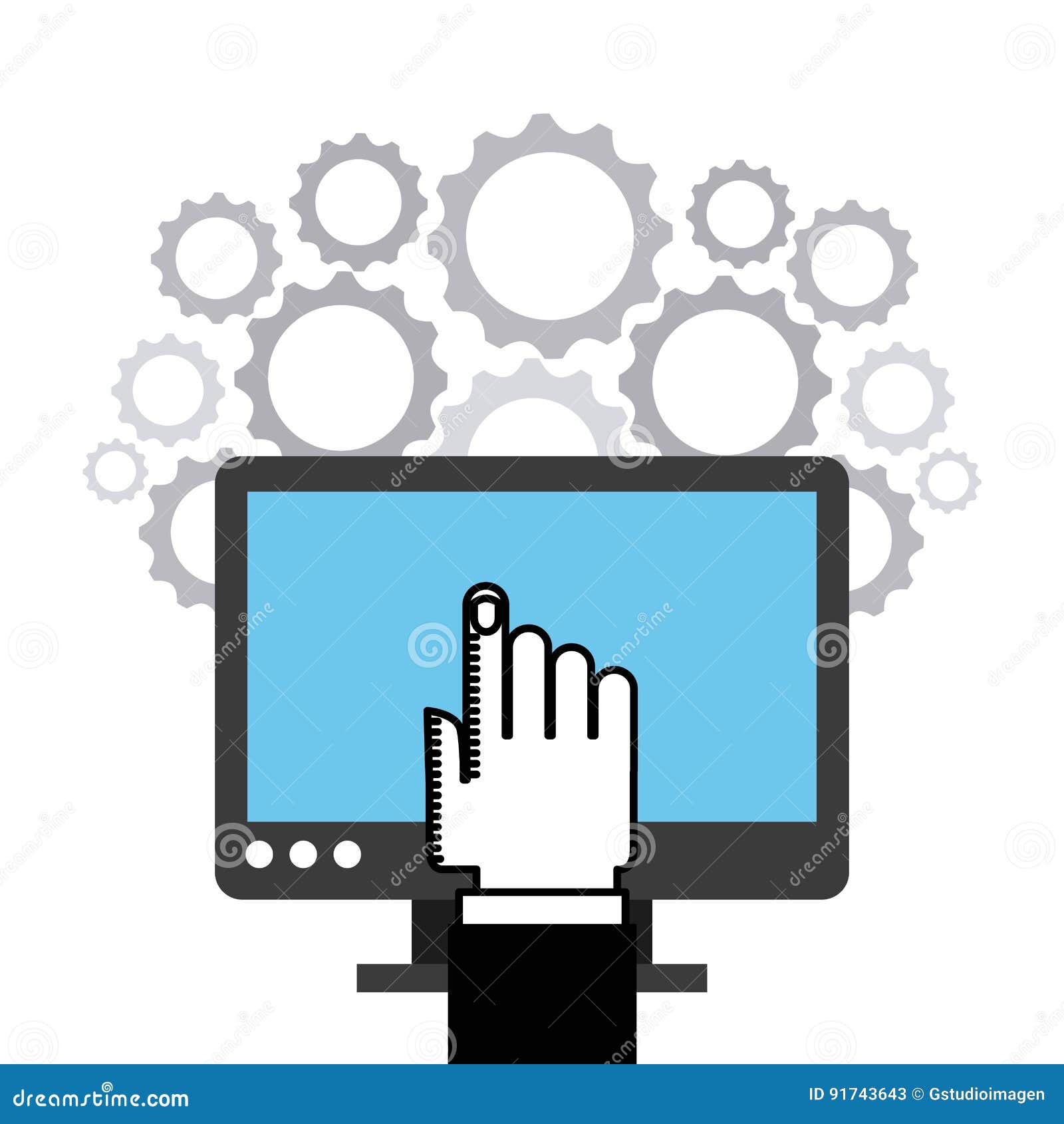 Desktop Computer Technology Icon Stock Vector - Illustration of ...