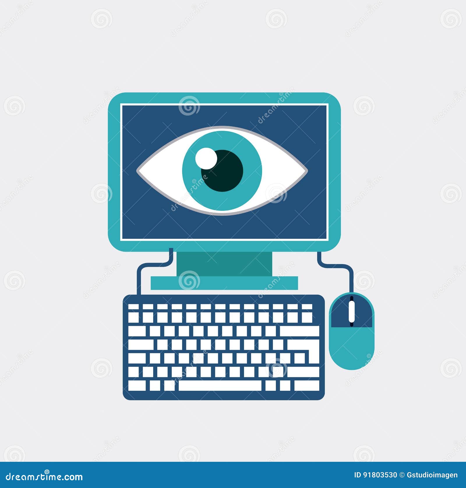 Desktop Computer Technology Icon Stock Vector - Illustration of object ...