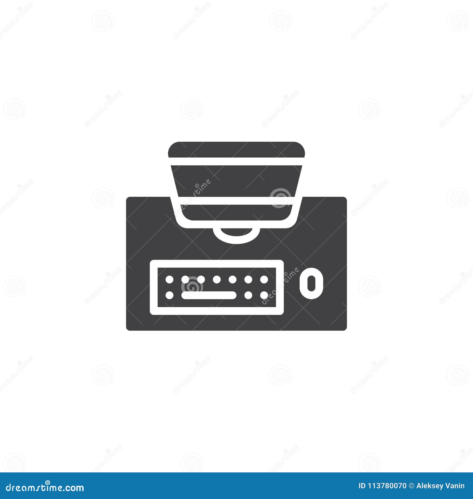 Desktop Computer Top View Vector Icon Stock Vector - Illustration of ...