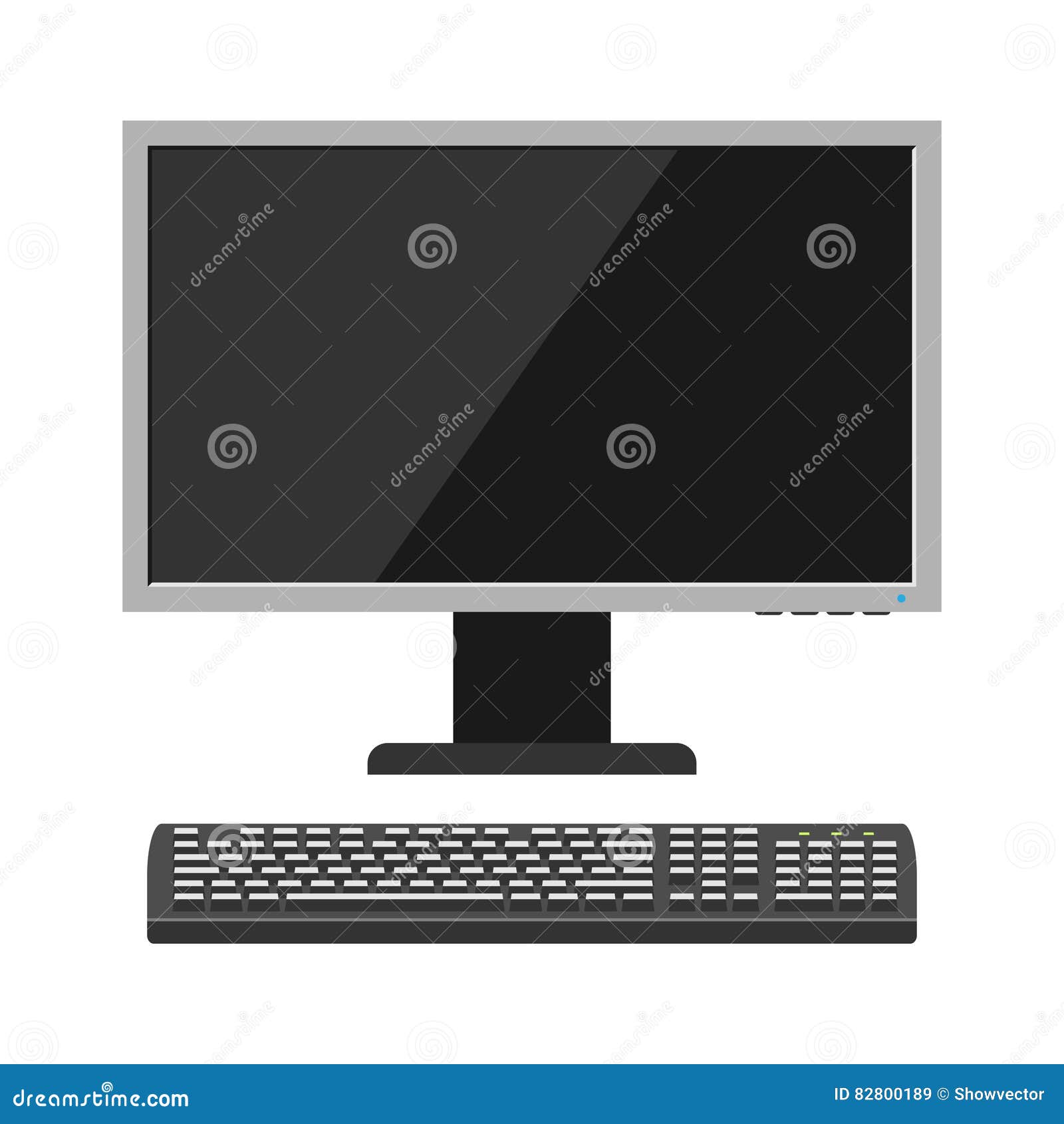 Desktop computer vector stock vector. Illustration of communication ...