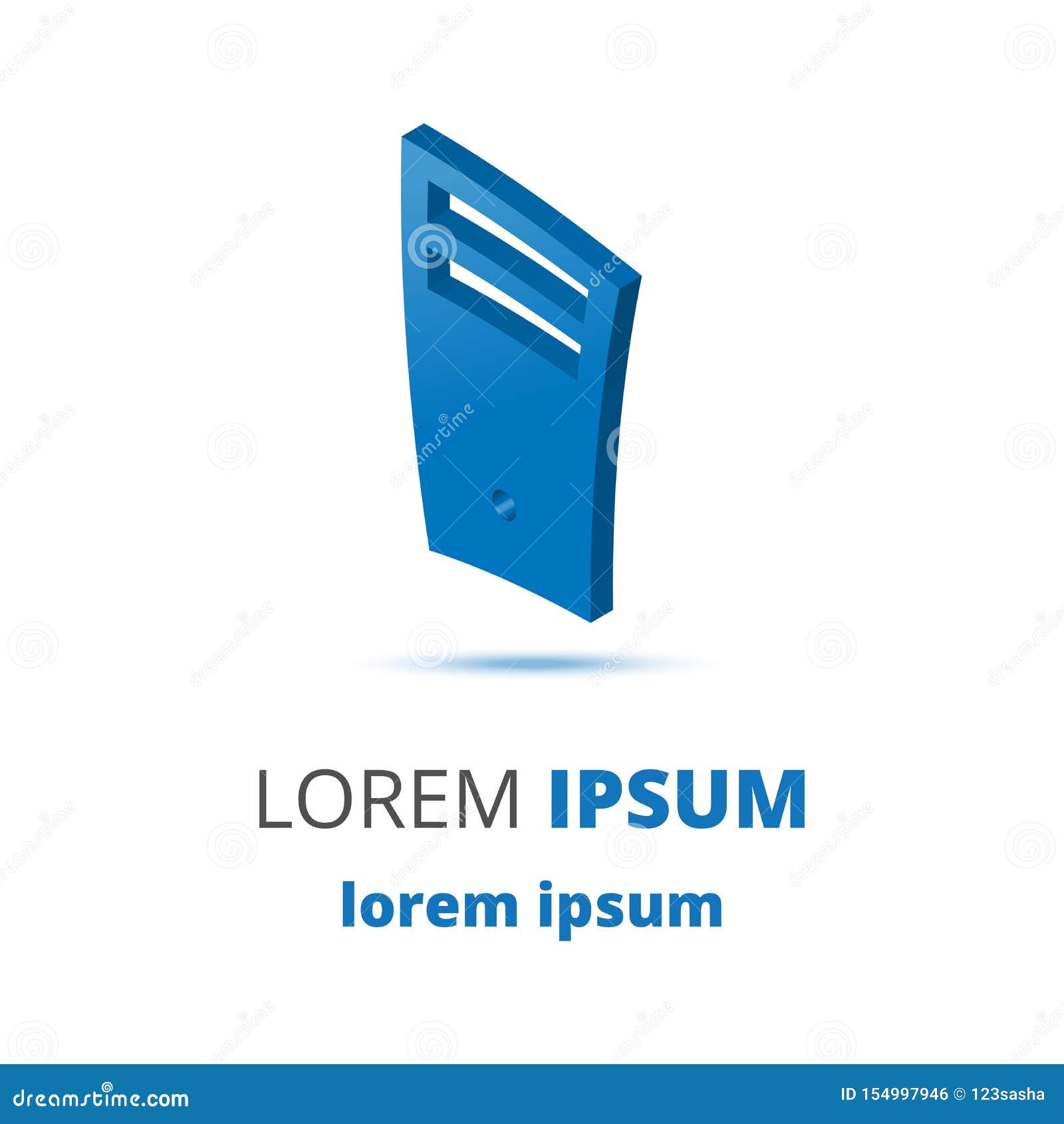 Desktop Computer Vector Logo Stock Vector - Illustration of workstation ...