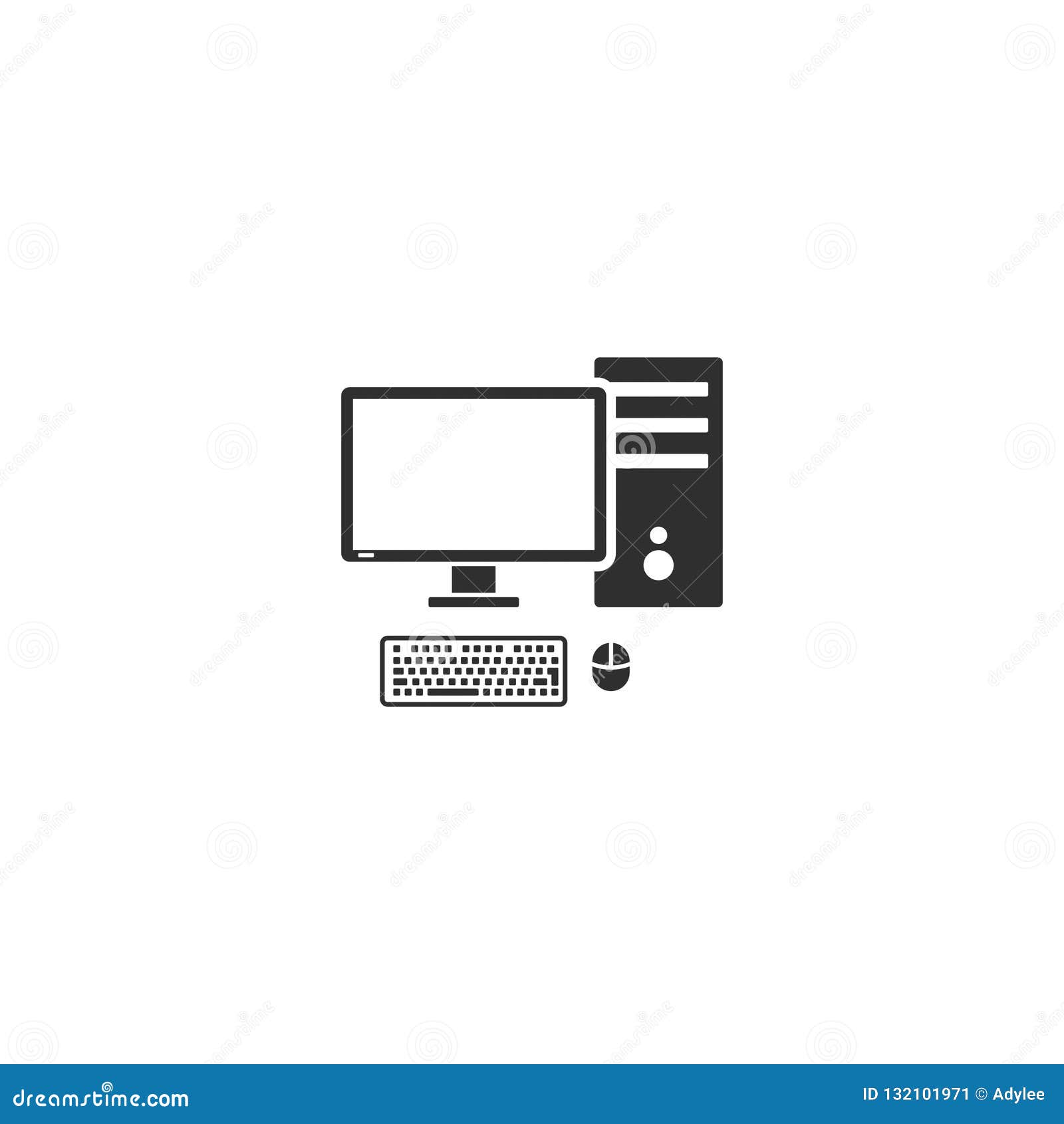 Desktop Computer Workstation Vector 11 Stock Image - Illustration of ...