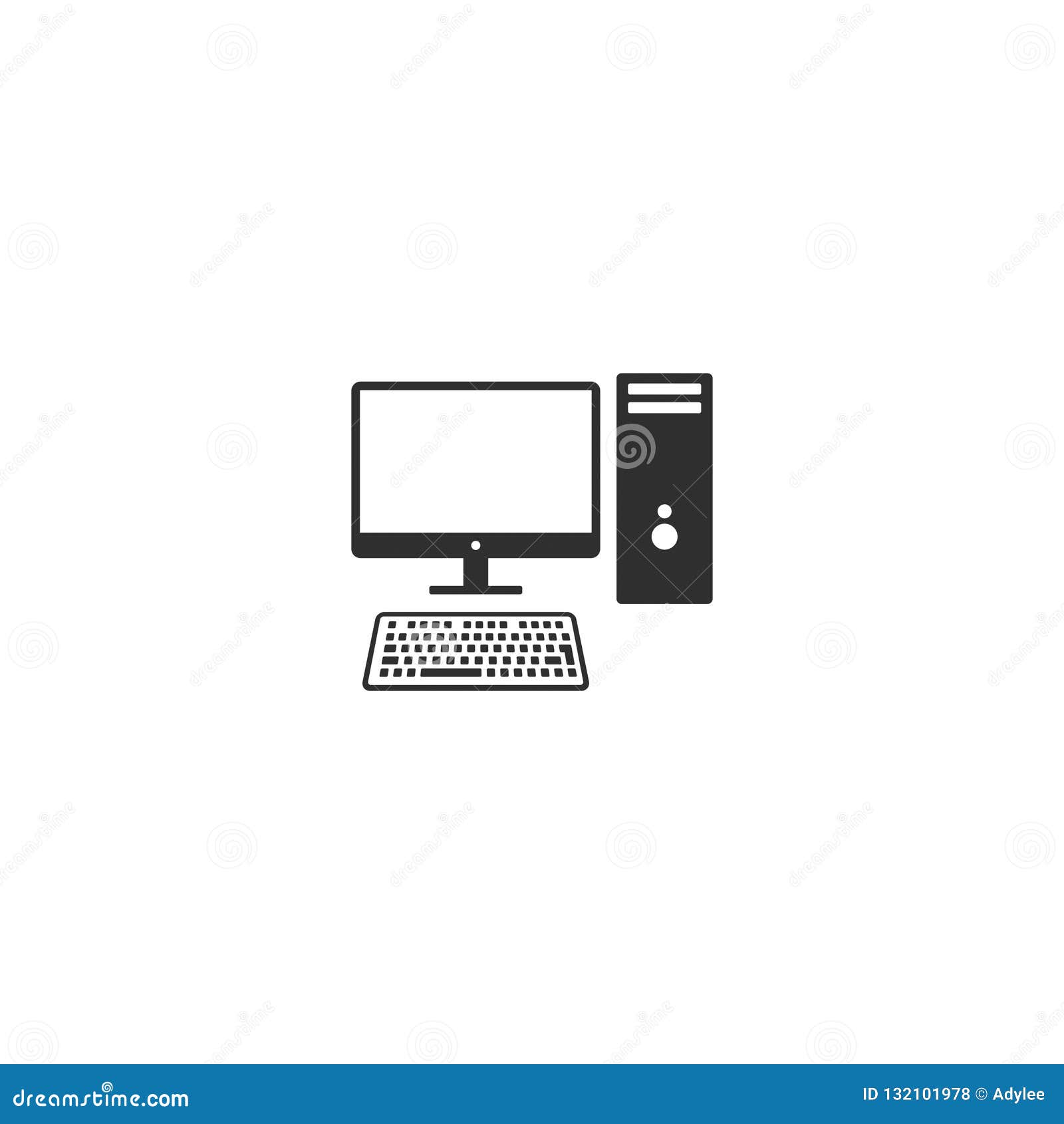 Desktop Computer Workstation Vector 2 Stock Photo - Illustration of ...
