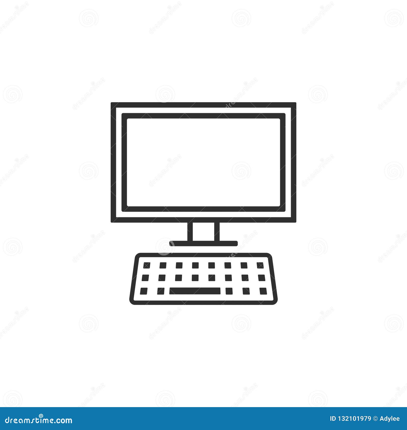 Desktop Computer Workstation Vector 3 Stock Image - Illustration of ...