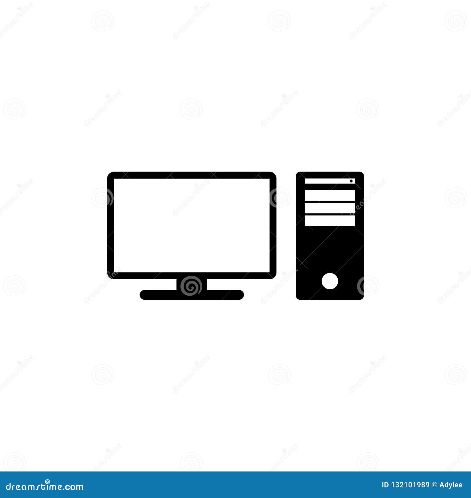 Desktop Computer Workstation Vector 5 Stock Image - Illustration of ...