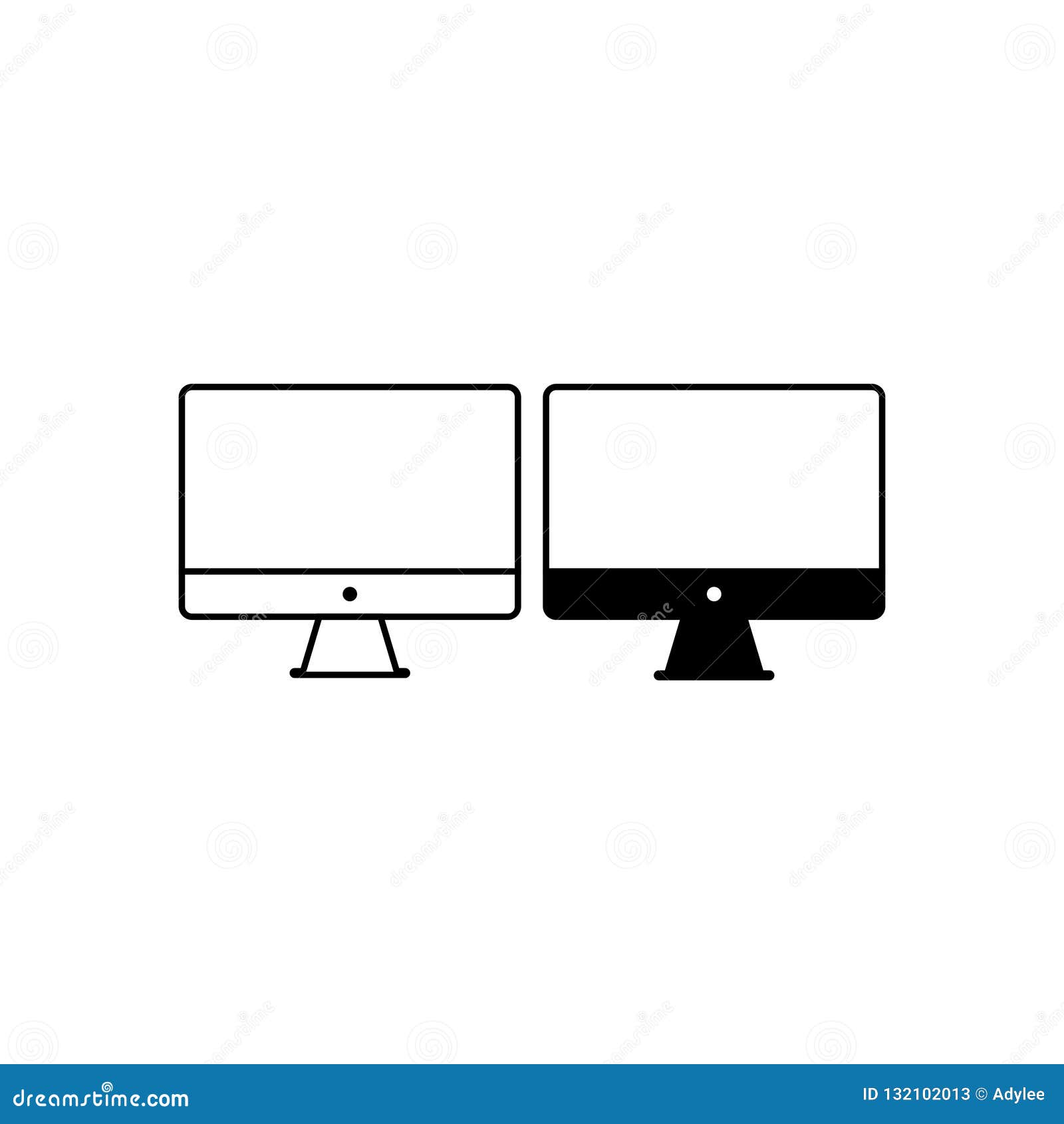 Desktop Computer Workstation Vector 4 Stock Image - Illustration of ...
