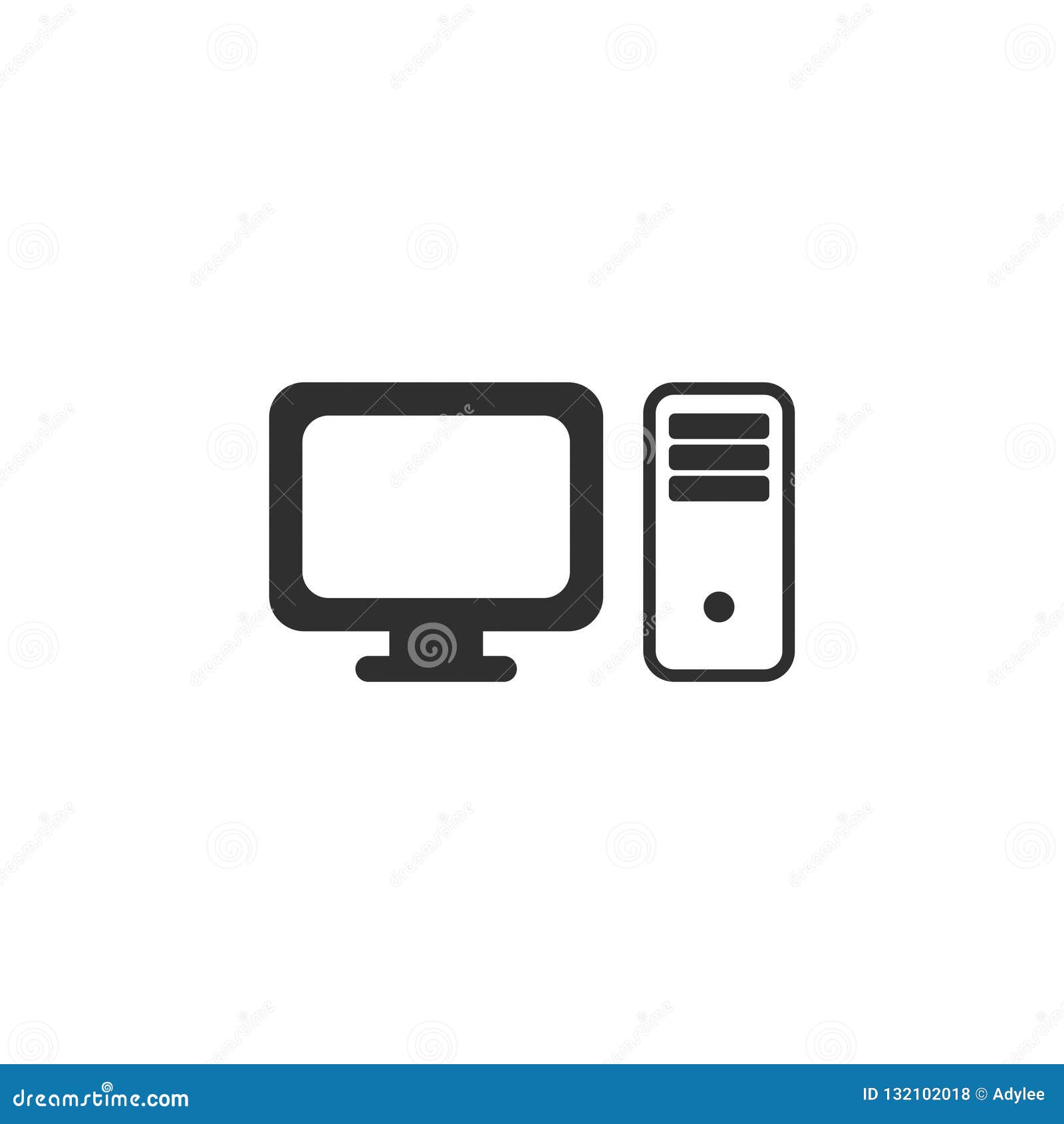 Desktop Computer Workstation Vector 9 Stock Photo - Illustration of ...