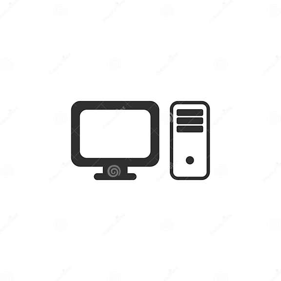 Desktop Computer Workstation Vector 9 Stock Photo - Illustration of ...
