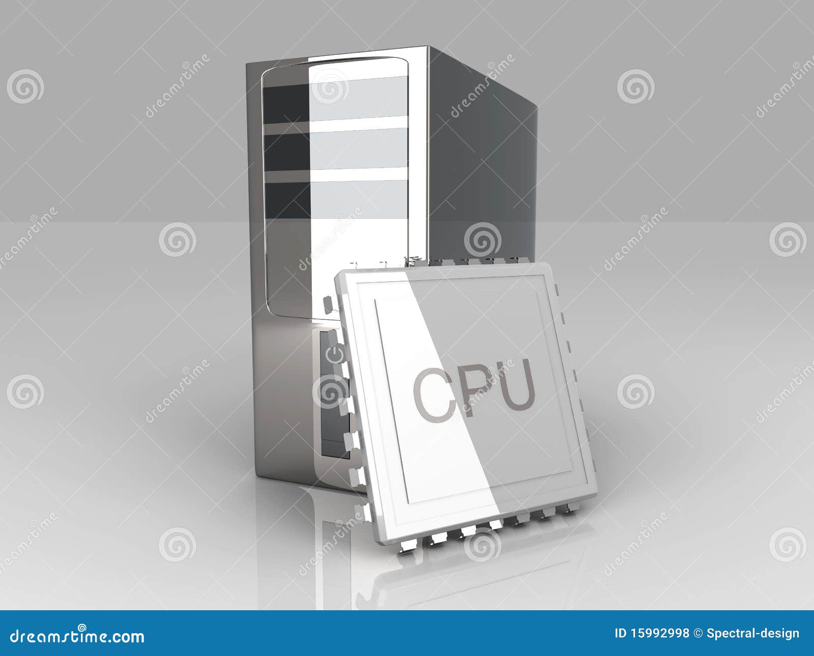 Desktop CPU stock illustration. Illustration of white - 15992998