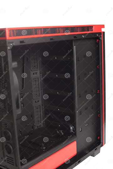 Desktop Empty Computer Case Isolated Stock Image - Image of metallic ...