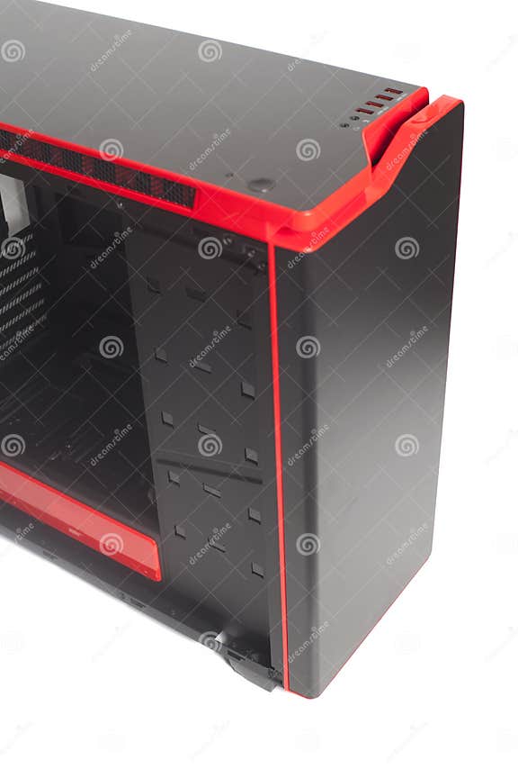 Desktop Empty Computer Case Stock Image - Image of building, board ...