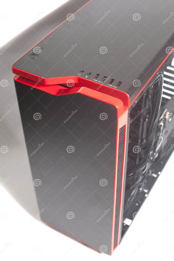 Desktop Empty Computer Case Stock Photo - Image of assembling, cooling ...