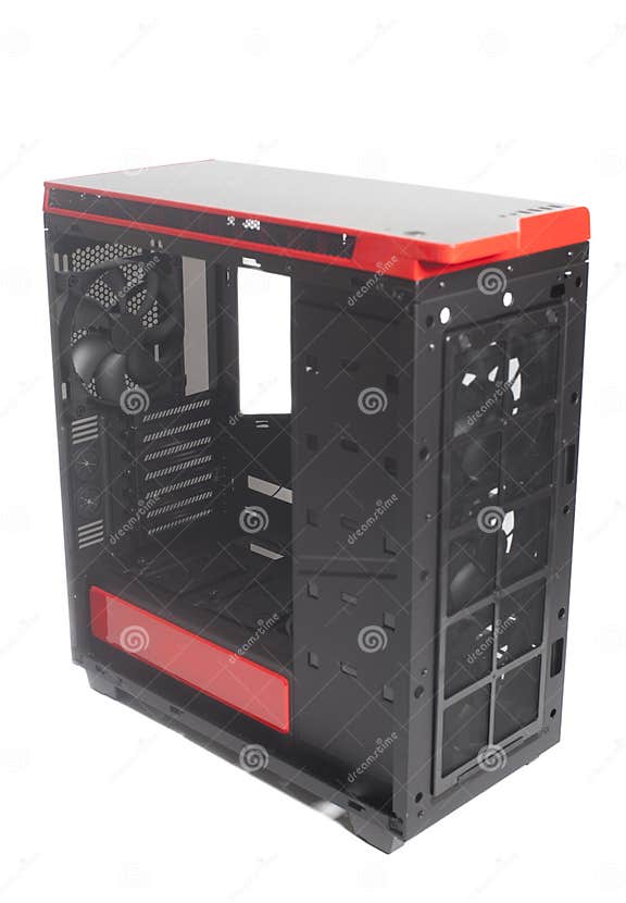 Desktop Empty Computer Case Stock Image - Image of chip, digitally ...