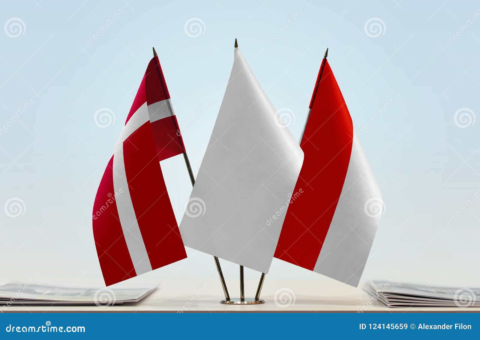 Flags of Denmark and Indonesia Stock Image - Image of cloth, congress ...