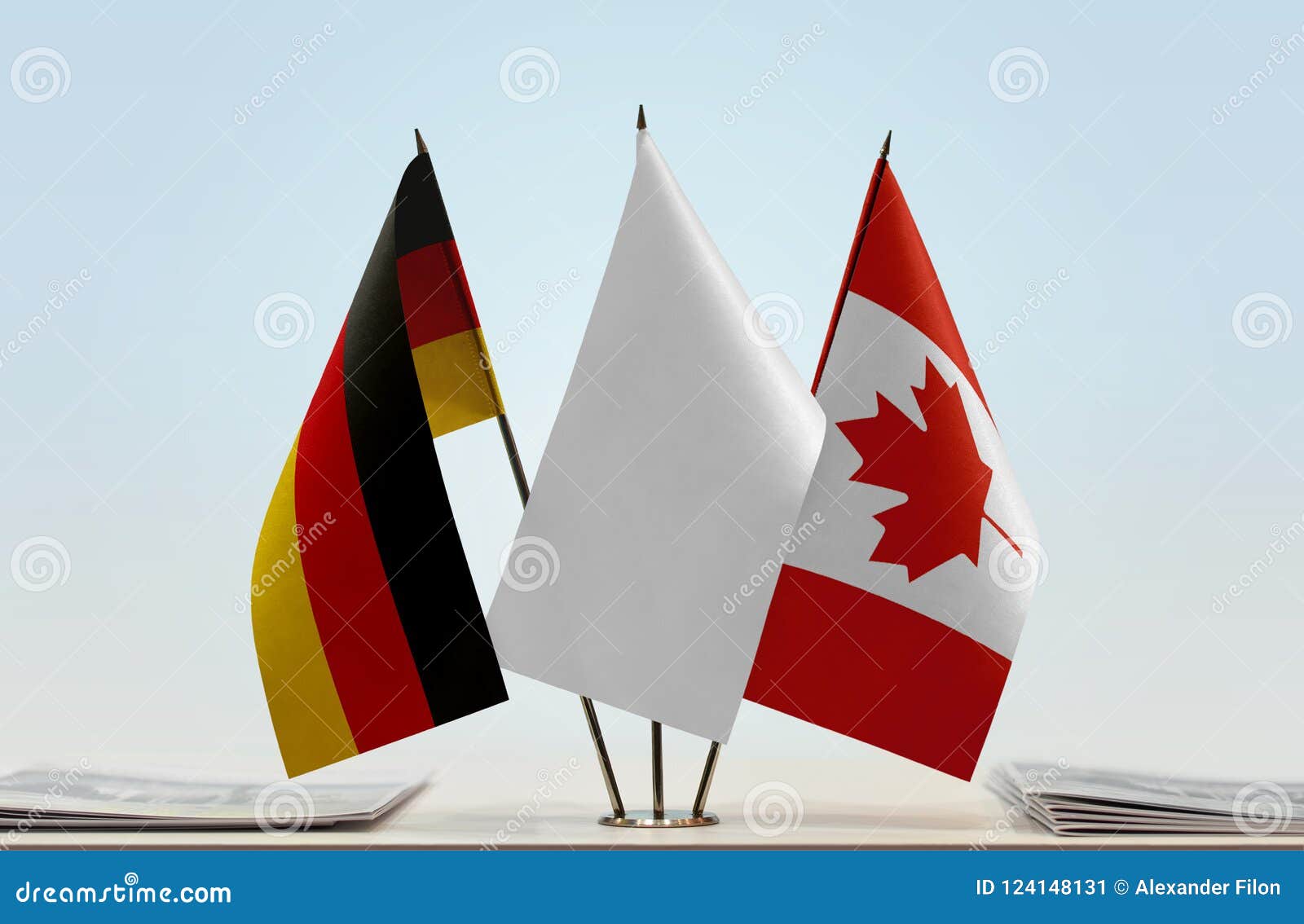 Flags of Germany and Canada Stock Image - Image of independent ...
