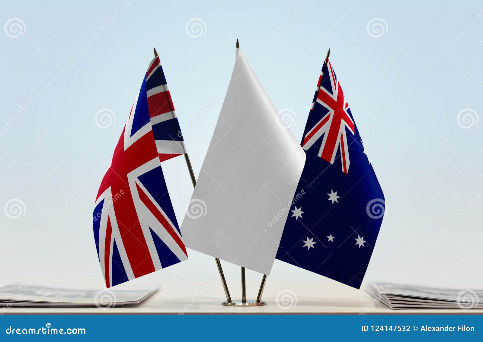 Flags of Great Britain and Australia Stock Photo - Image of freedom ...
