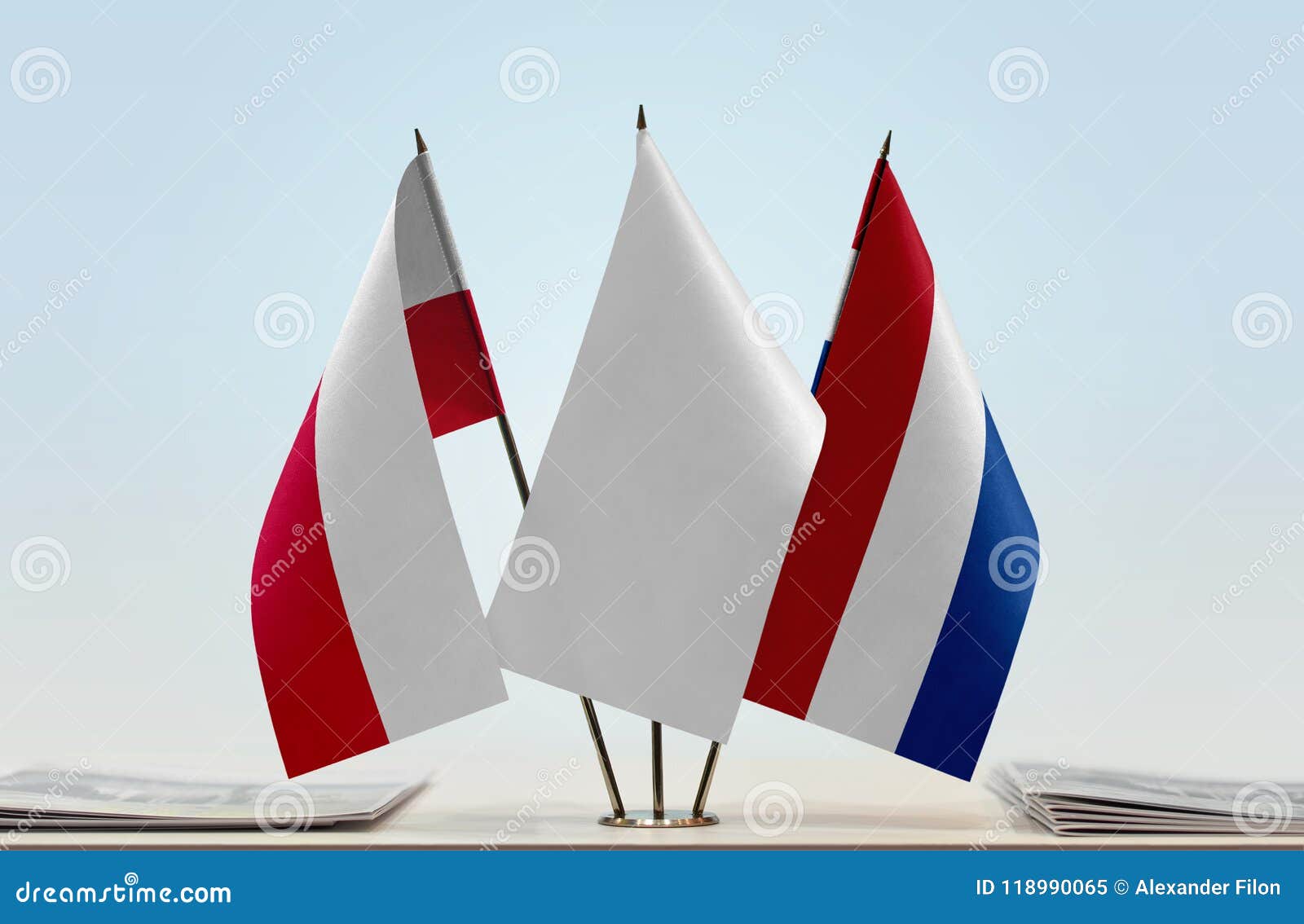 Flags of Poland and Netherlands Stock Image - Image of delegation, join ...