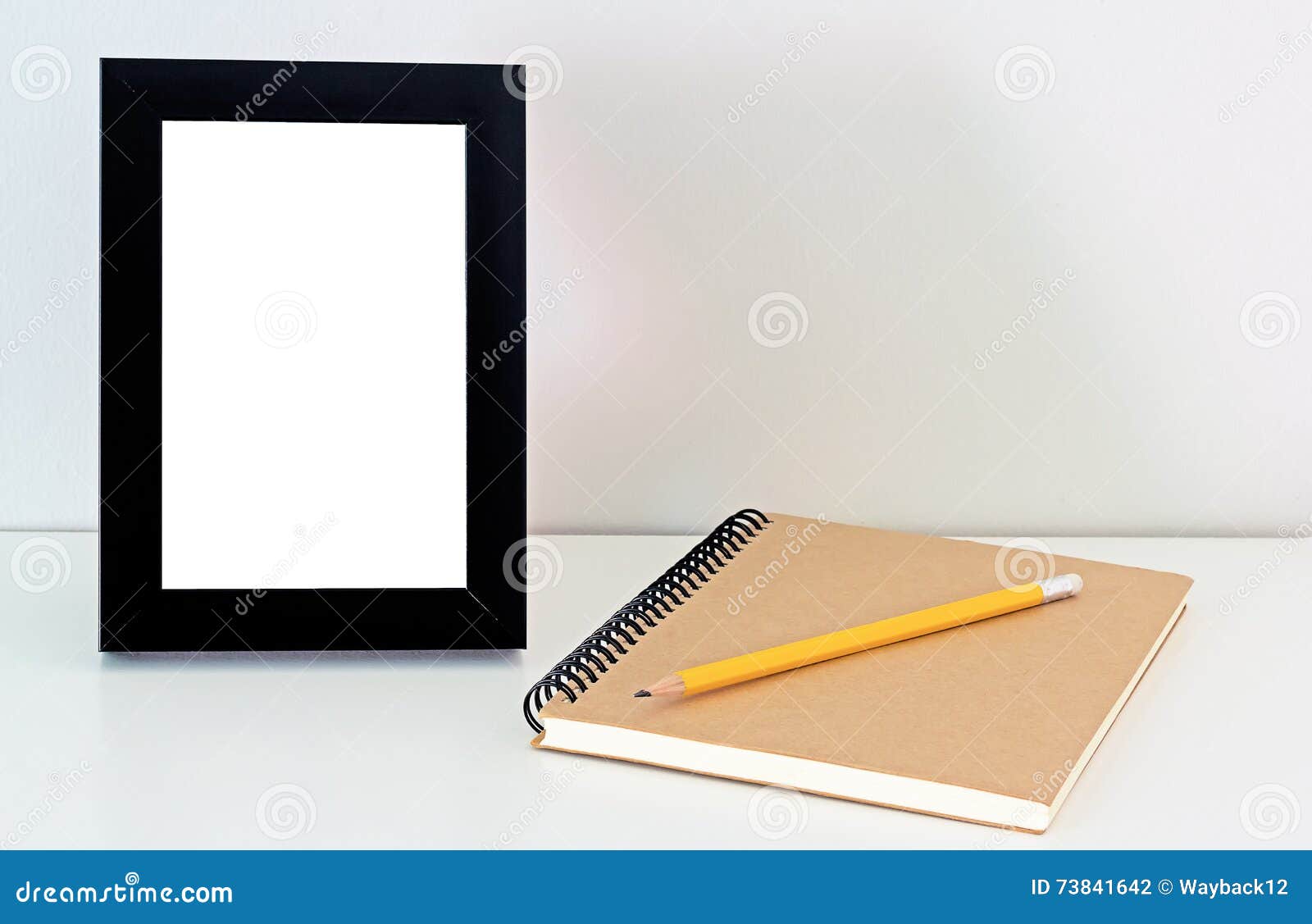 Desktop Frame and Notebook stock photo. Image of learn - 73841642