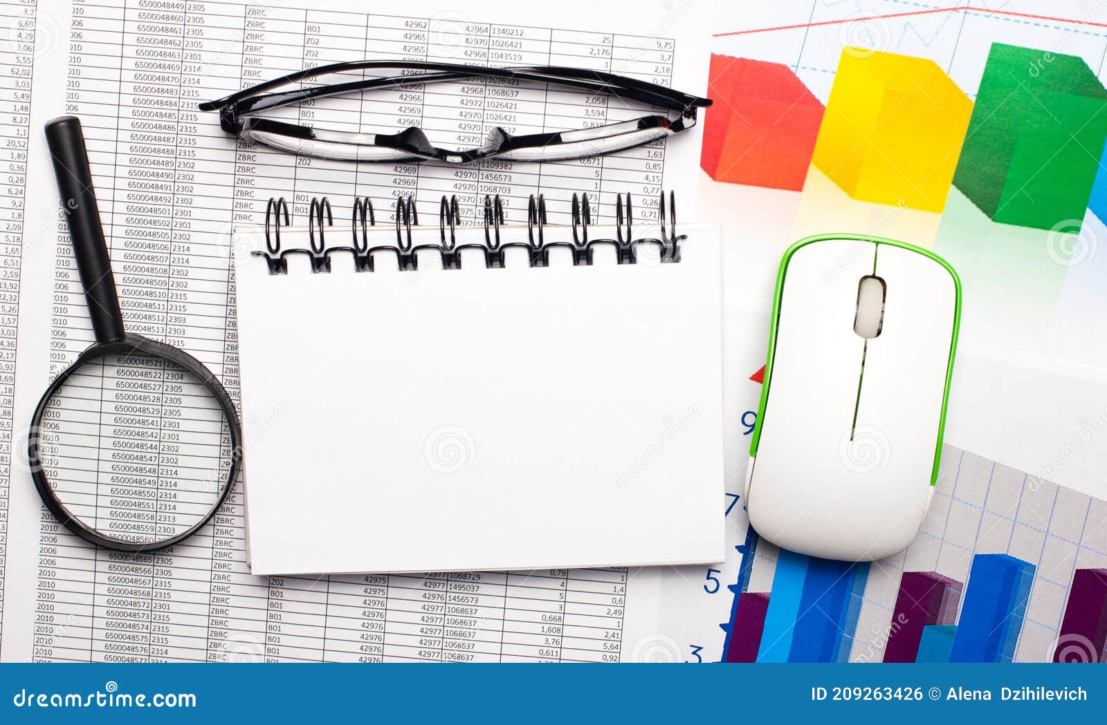 The Desktop Has a Magnifying Glass, a Computer Mouse, Color Graphics ...