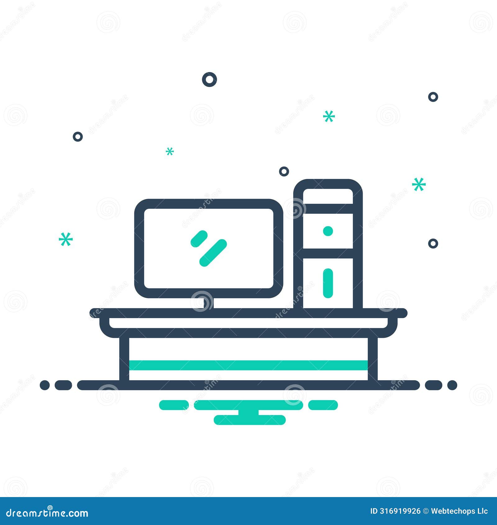 Mix Icon for Desktop, Computer and Workspace Stock Vector ...