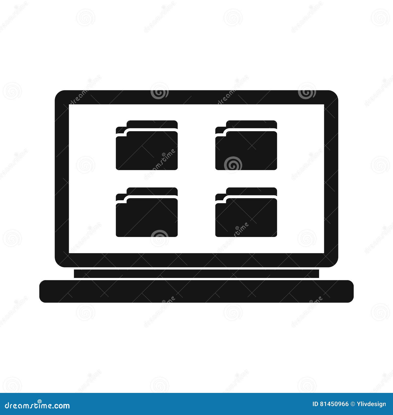 Desktop icon, simple style stock vector. Illustration of archive - 81450966