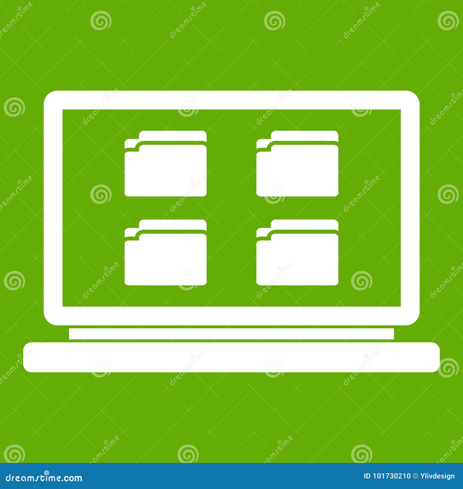 Desktop icon green stock vector. Illustration of information - 101730210