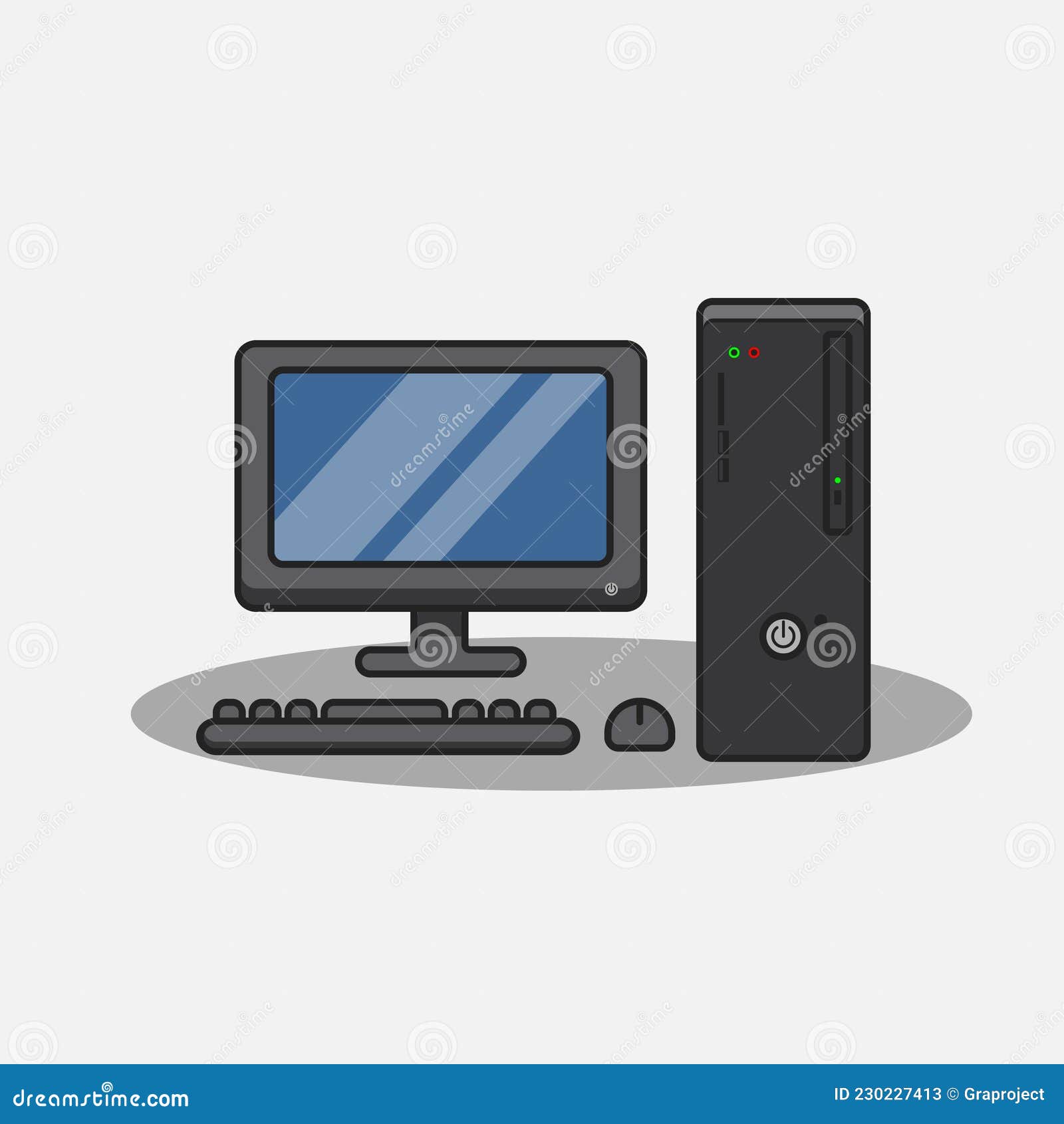Flat Illustration Vector Graphic of Desktop Design Stock Vector ...