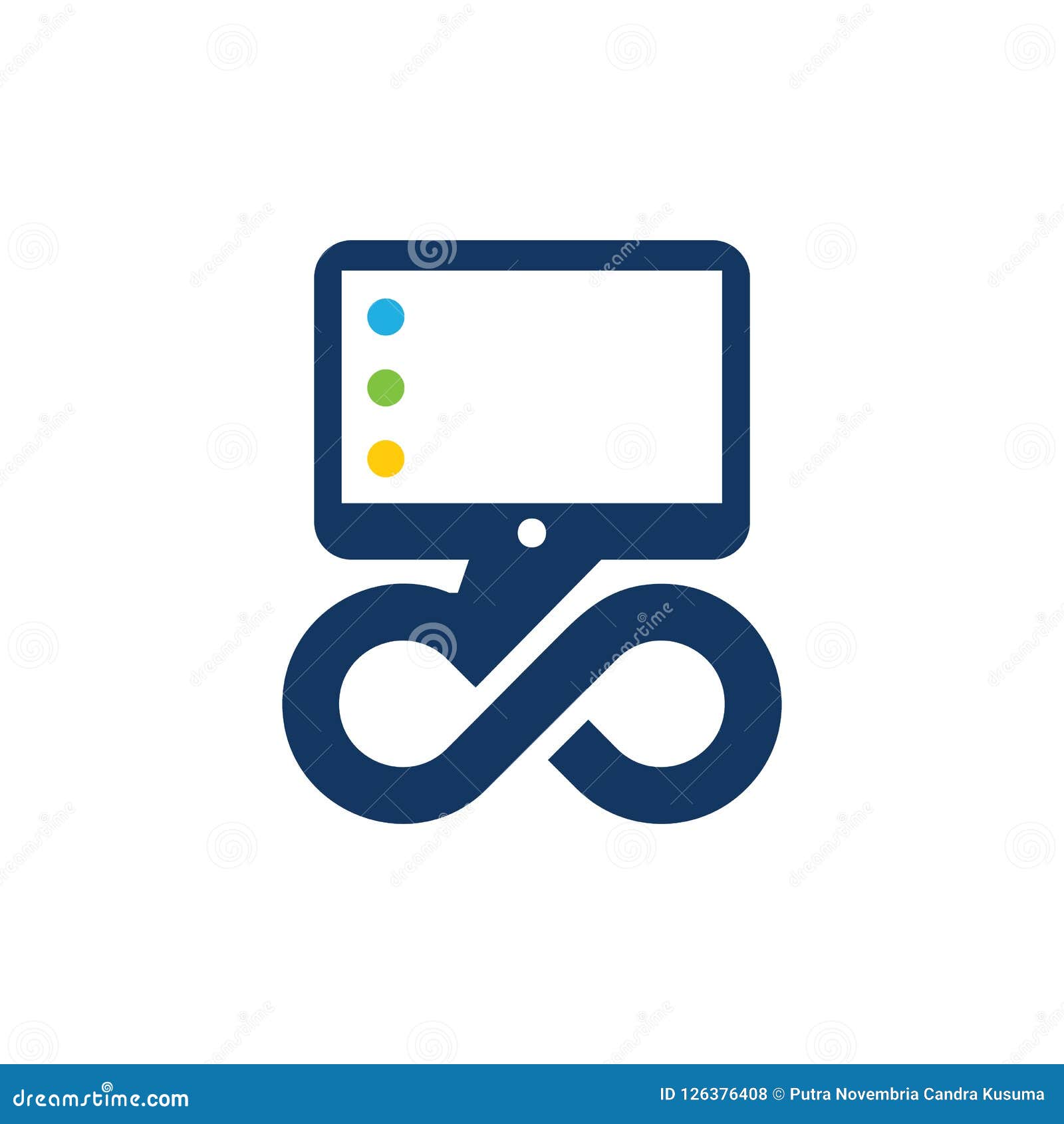 Desktop Infinity Head Logo Icon Design Stock Vector - Illustration of ...