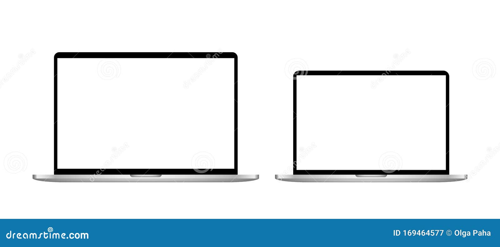 Two Screen Laptop Desktop Blank Screen Stock Illustrations – 285 Two ...