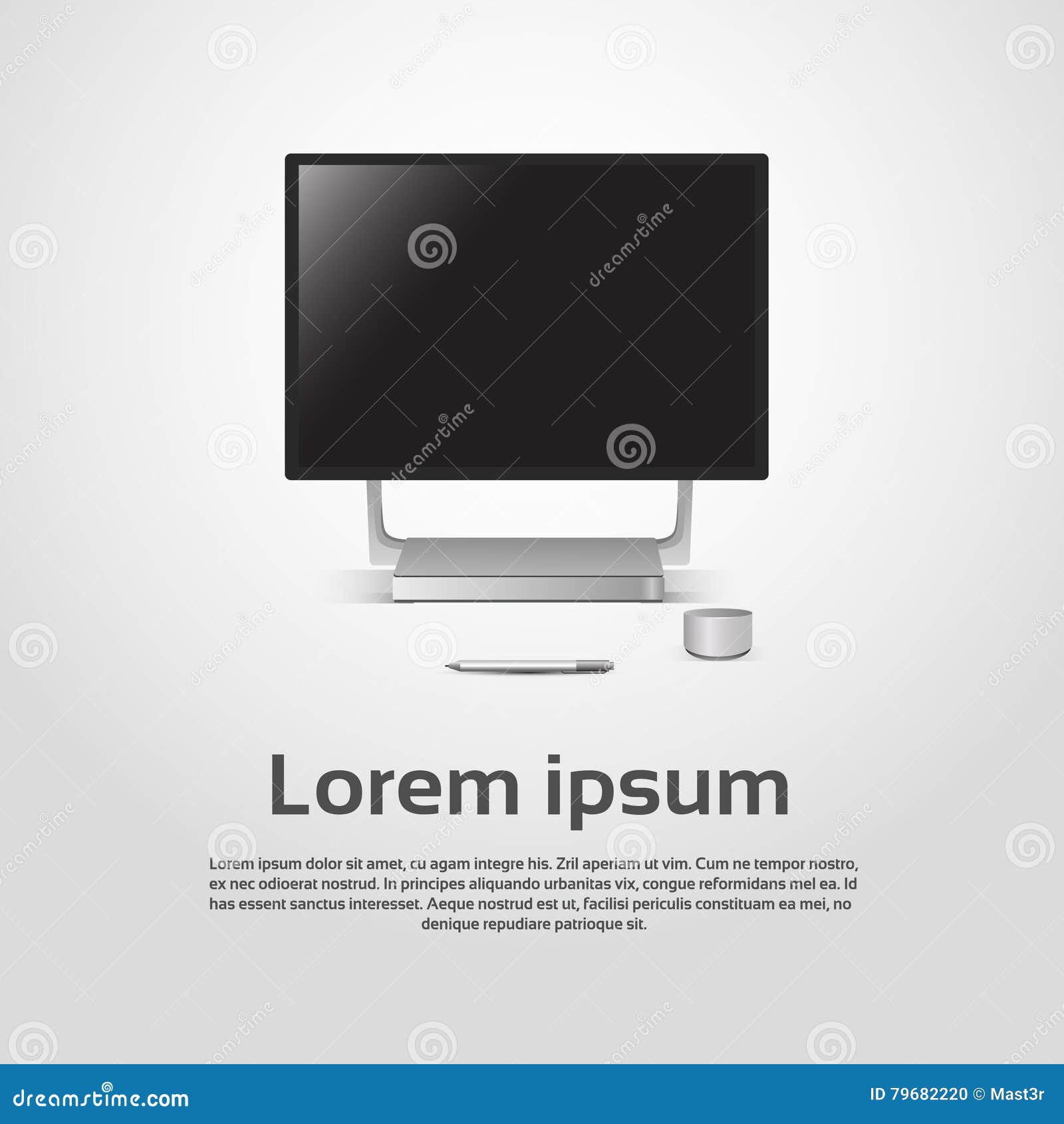 Desktop Logo Modern Computer Workstation Icon Stock Vector ...