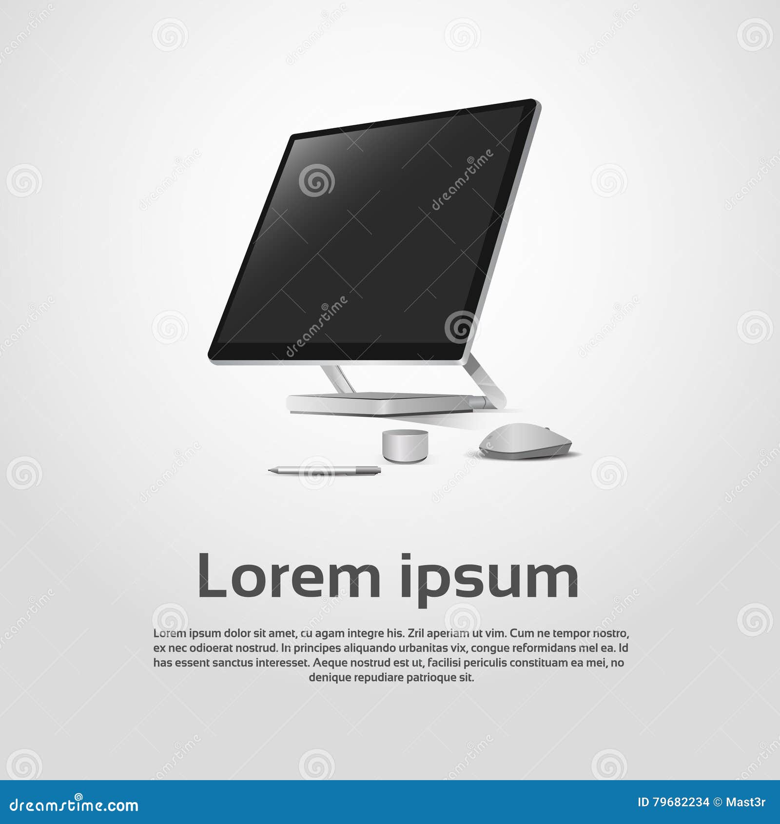 Desktop Logo Modern Computer Workstation Icon Stock Vector ...