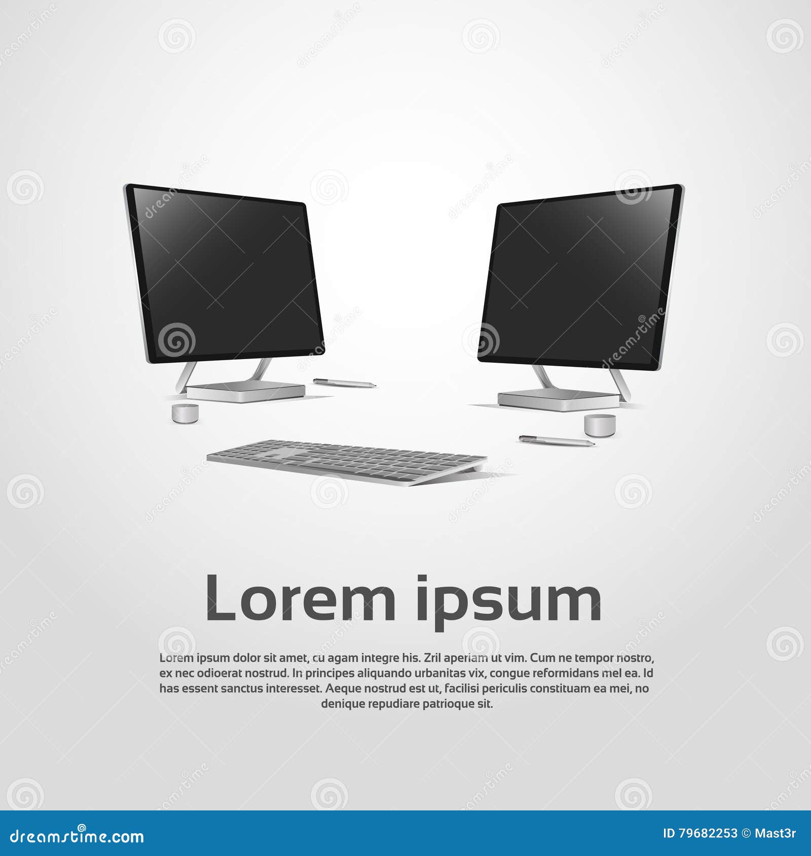 Desktop Logo Modern Computer Workstation Icon Stock Vector ...