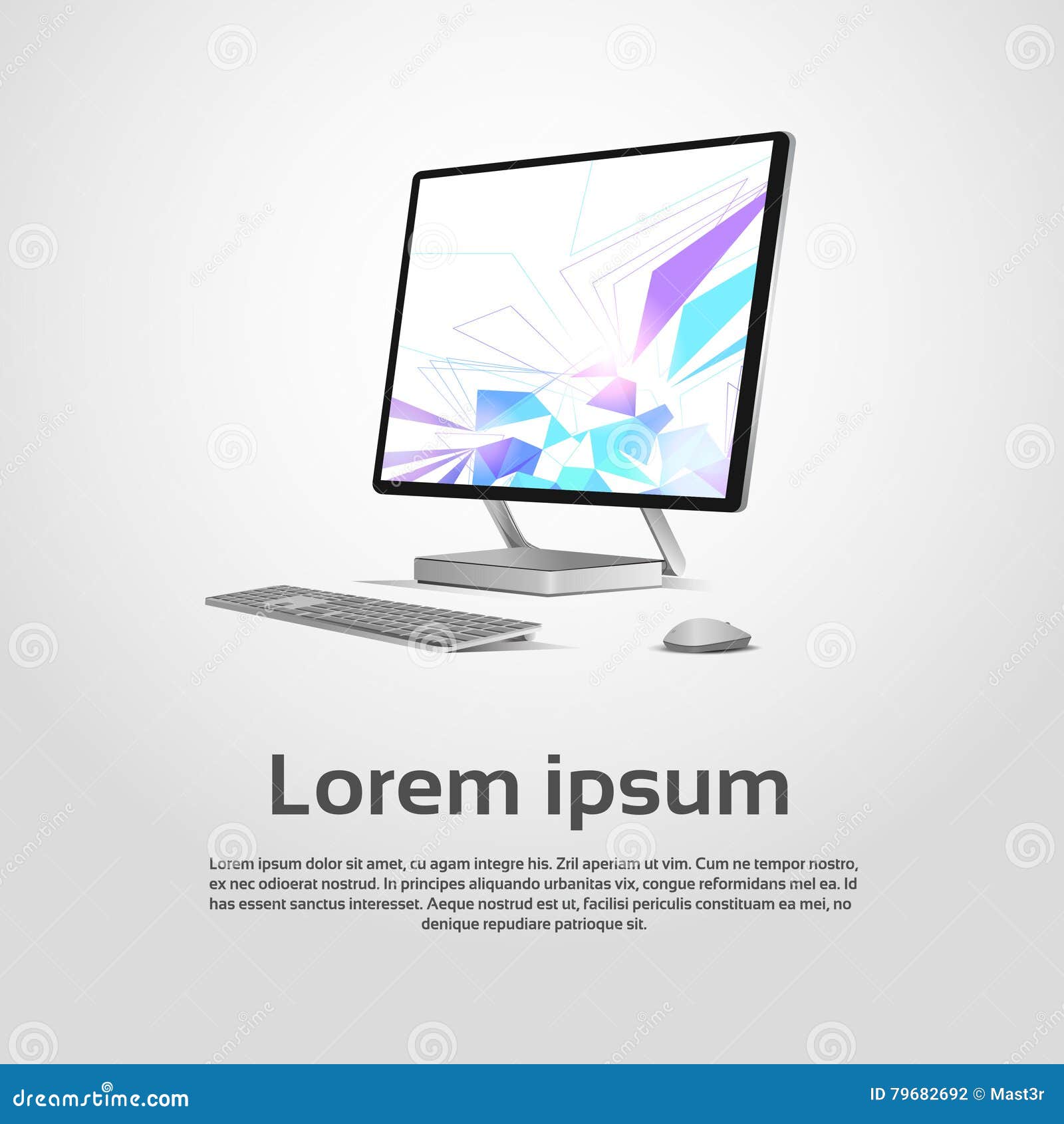 Desktop Logo Modern Computer Workstation Icon Stock Vector ...